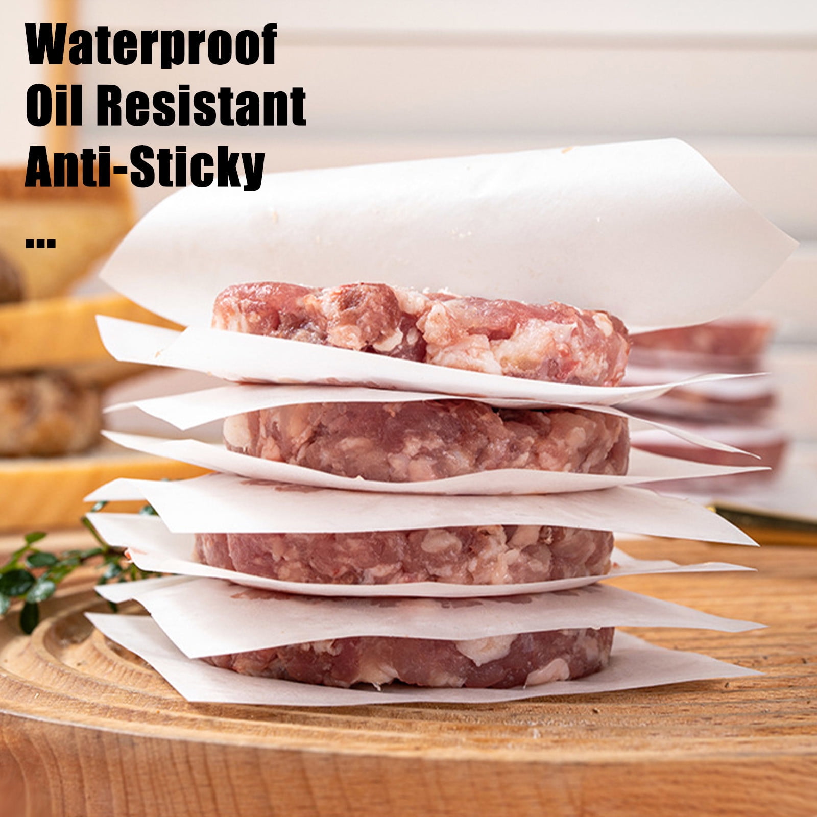 Specollect 100pcs Thickened Hamburger Patty Paper Non Stick Parchment ...