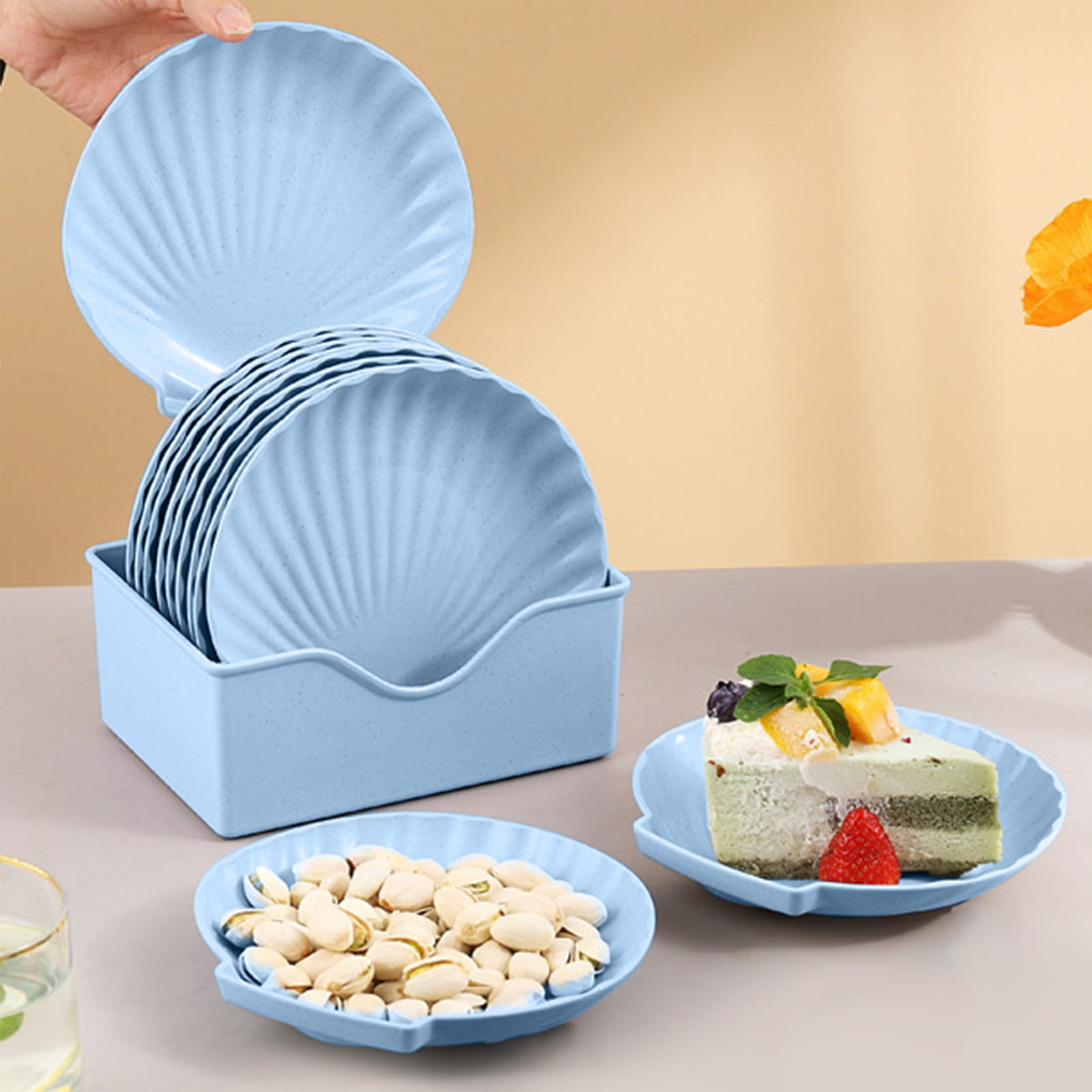Specollect 10pcs Cutlery Acrylic Banana Split Bowls Ice Cream Dishes ...