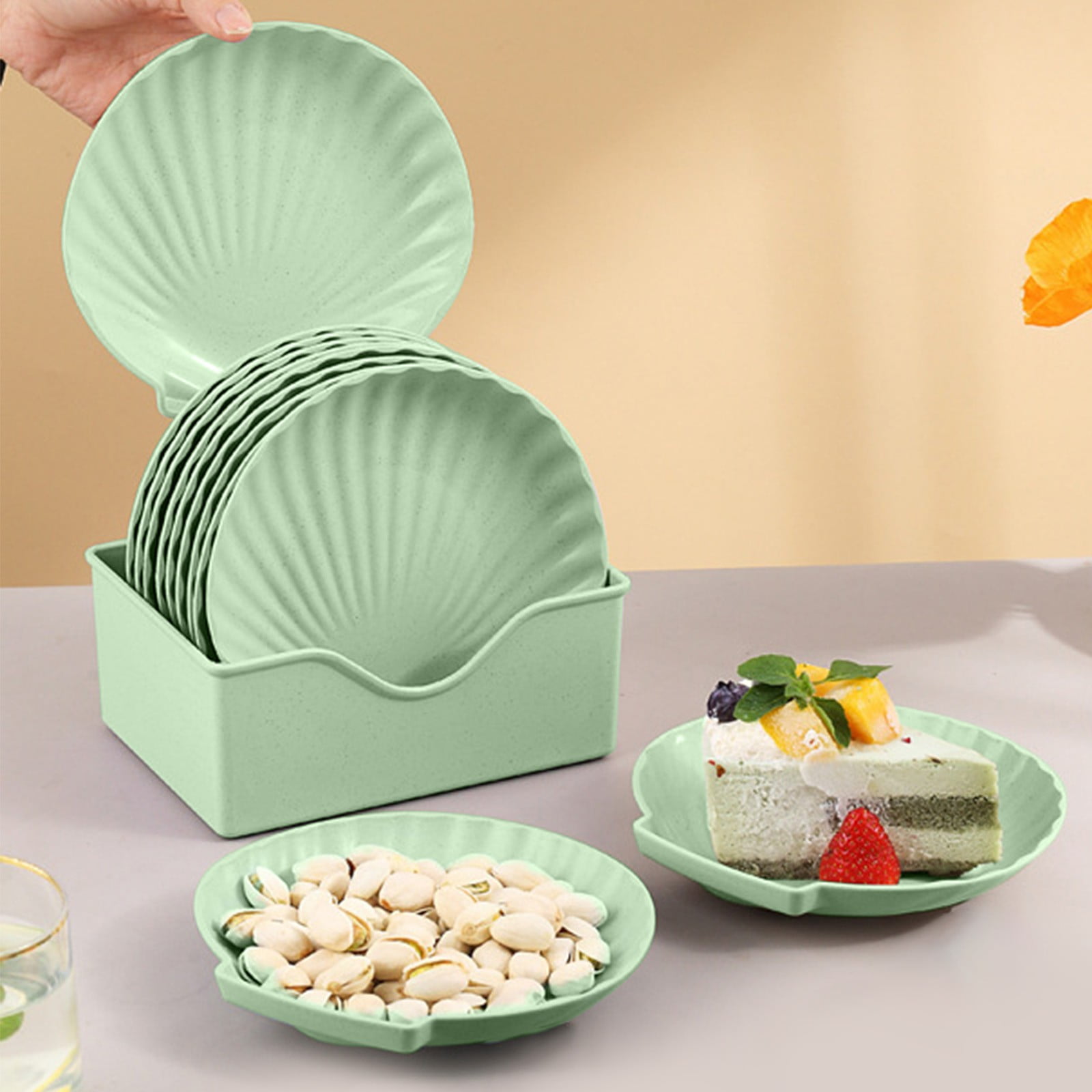 Specollect 10pcs Cutlery Acrylic Banana Split Bowls Ice Cream Dishes ...