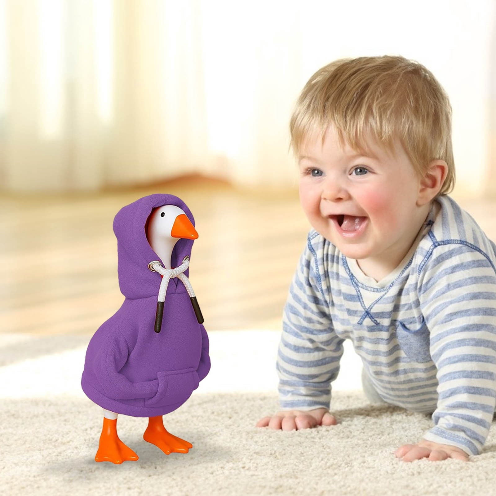 Specollect 2 Pcs Magnetic Goose Statue with Hoodie Outfit Mini Porch ...