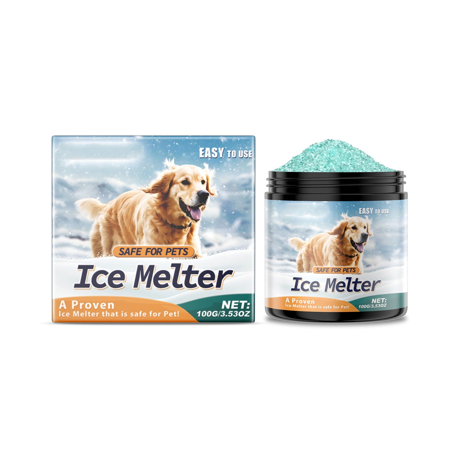 Specollect 4 Pcs Pet Safe Ice Melt for Driveways and Sidewalks, Fast ...