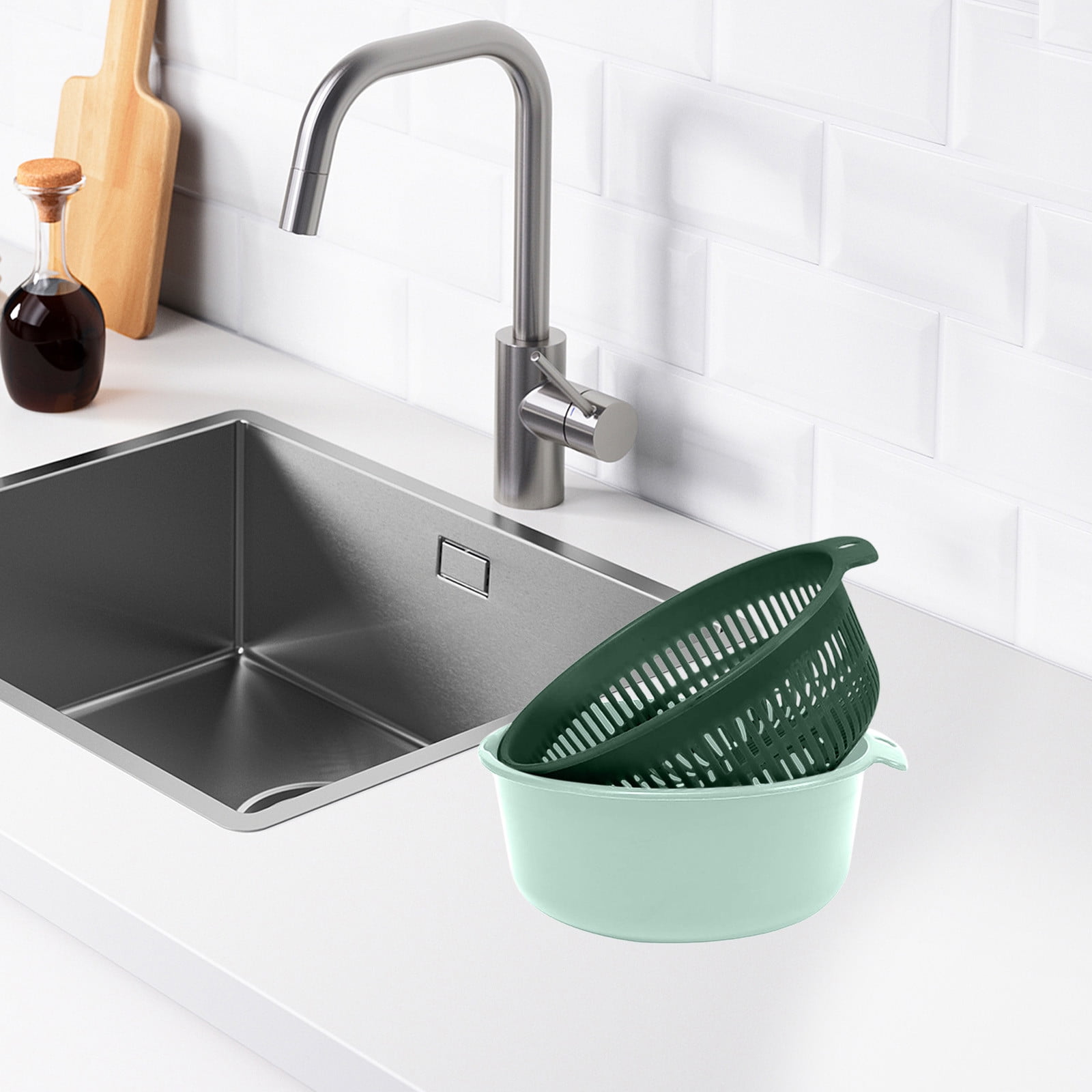 Specollect 5 Pcs Small Collapsible Colander Set with Strainer Bowl ...