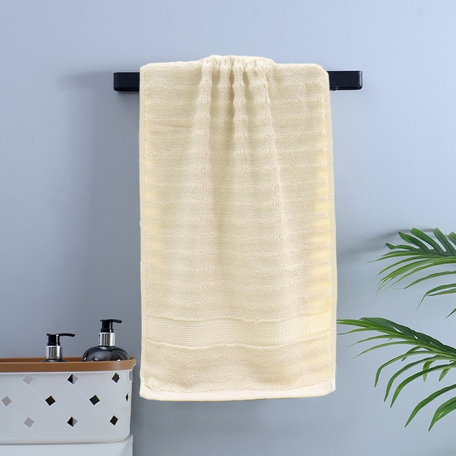 Specollect Beige Wavy Striped Waffle Hand Towel Super Soft 100% Cotton ...