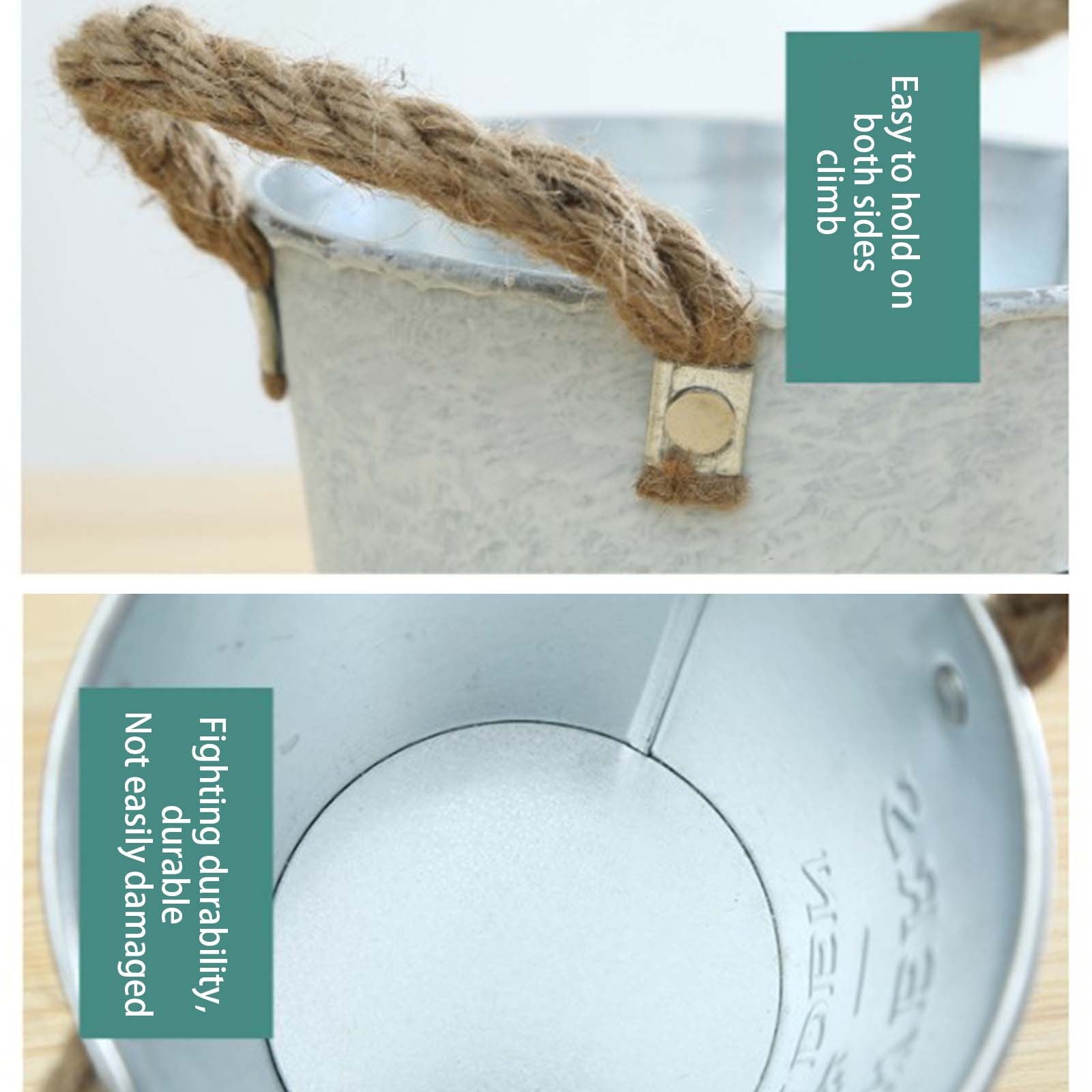 Specollect Bucket Flower Metal Vases for Flowers,Galvanized Flower ...