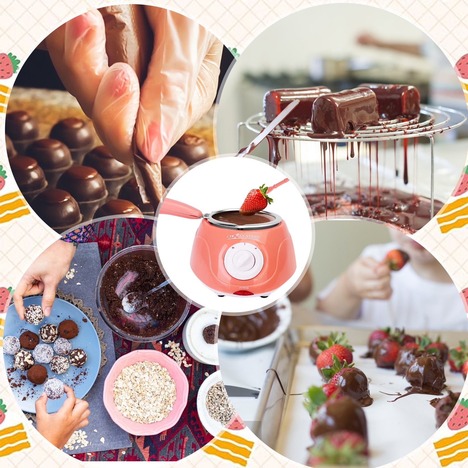 Specollect Clearance 1 Packs Melting Fondue Set,MINI Electric Chocolate ...