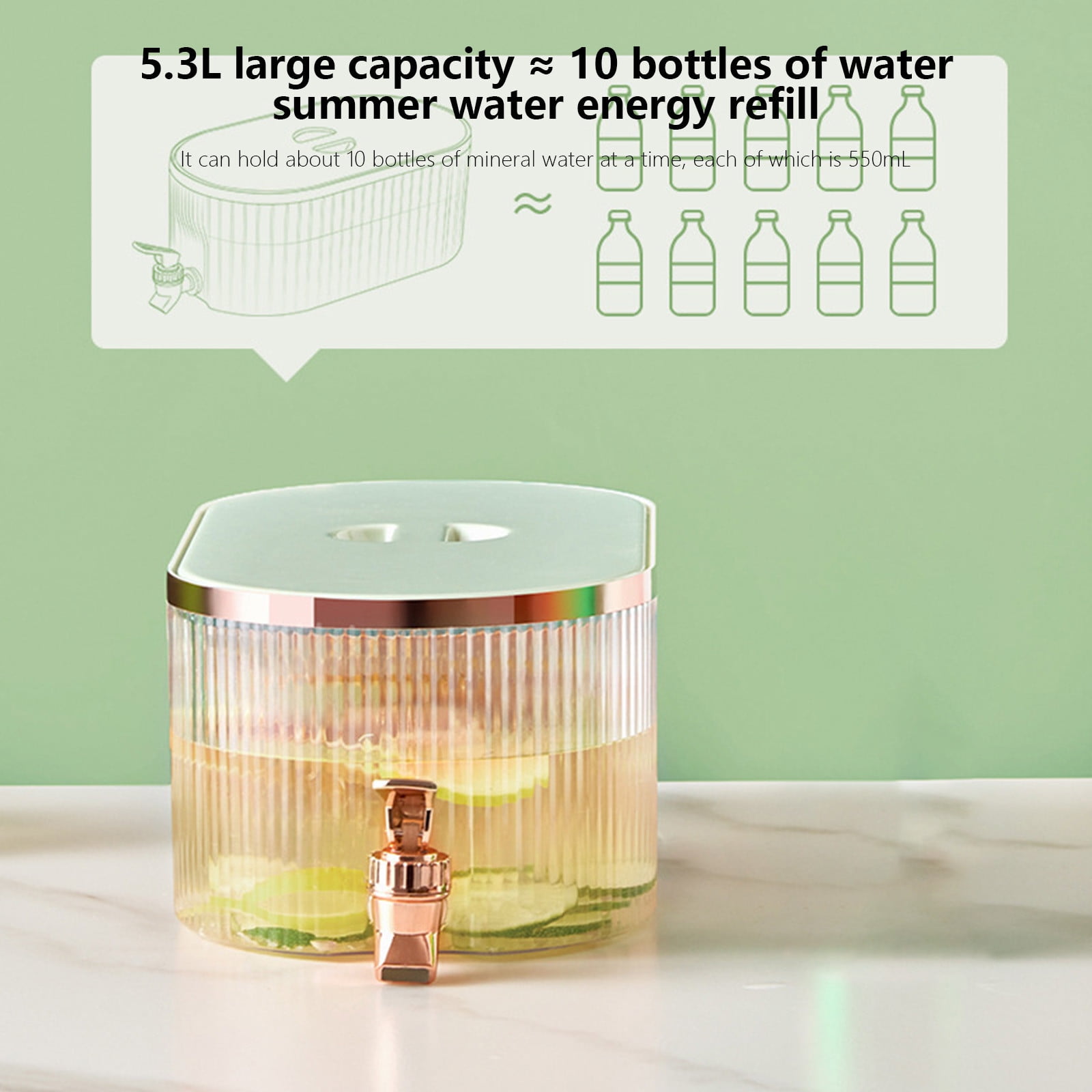 Specollect Clearance 1 Pcs 5.3L Cold Kettle with Faucet in Refrigerator ...