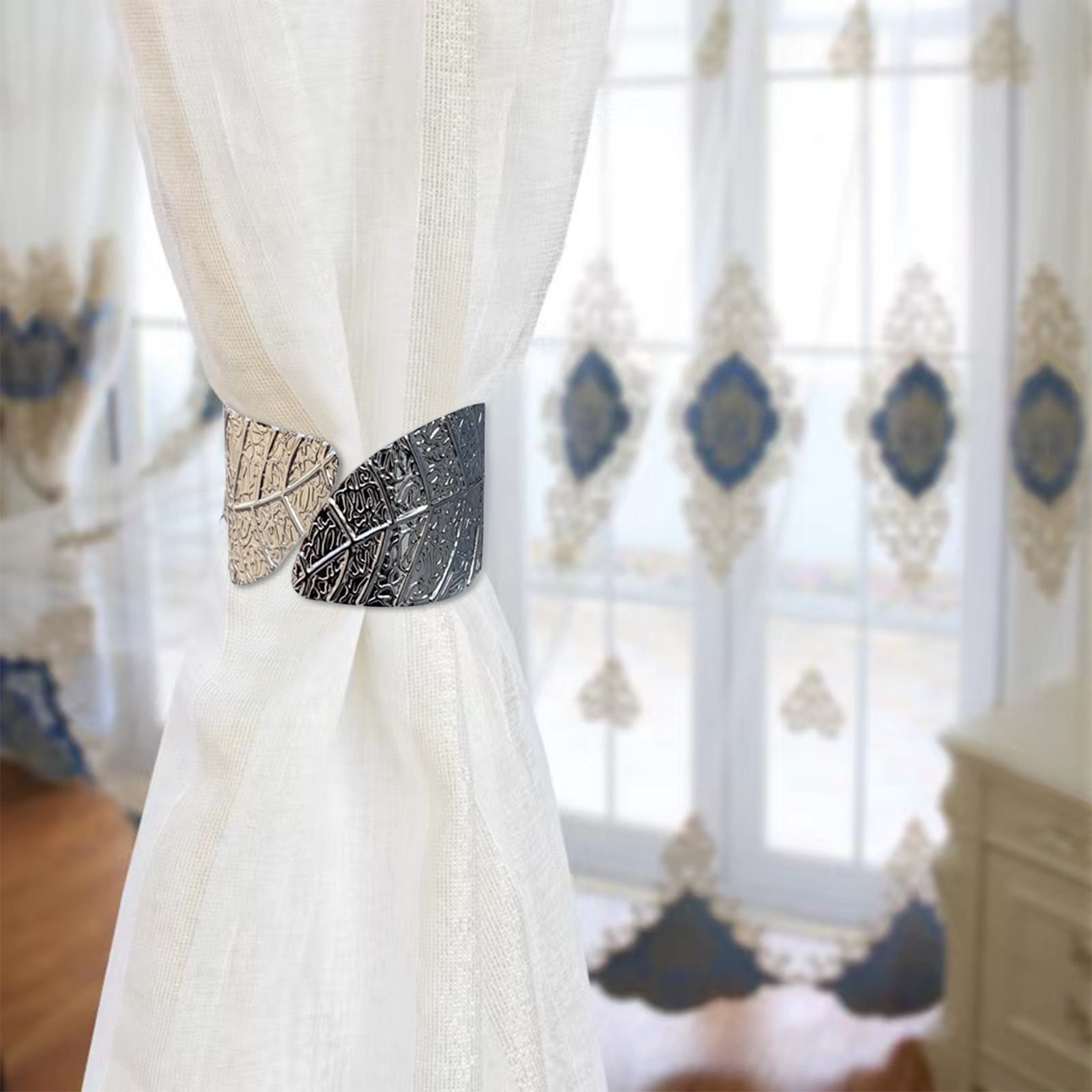 Specollect Clearance 1Pcs Leaf Shaped Curtain Tiebacks Rings Holder ...