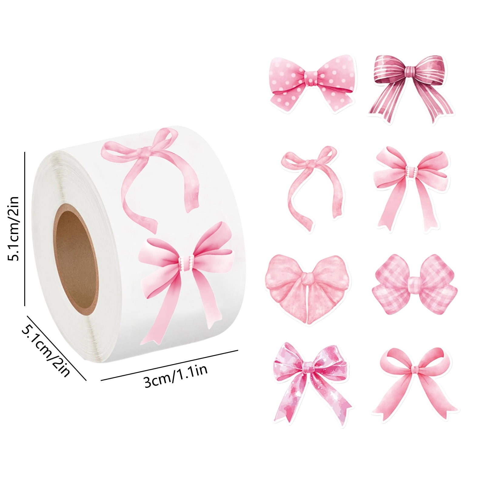 Specollect 3Pcs Bows Sticker Roll - Bows Stickers in Waterproof Vinyl ...