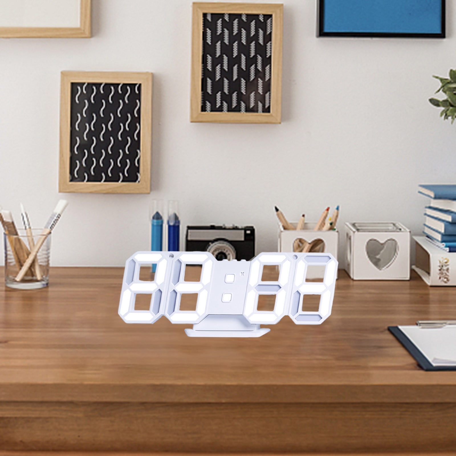 Specollect Clearance 3Pcs Multi-functional LED Digital Wall Clock,3D ...