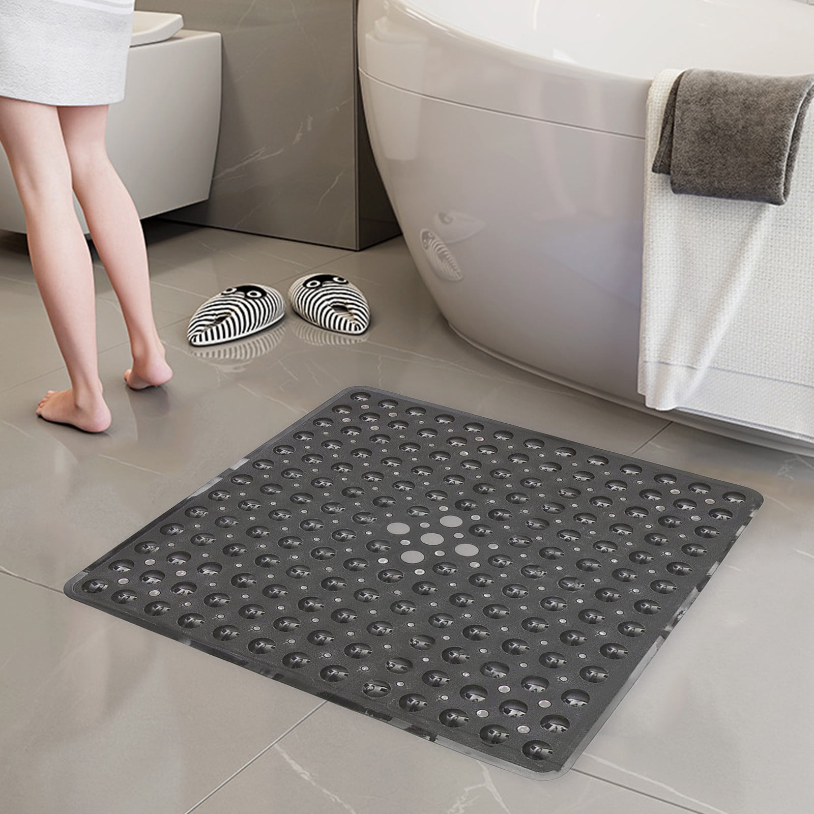 Specollect Clearance 3Pcs Shower Stall Mat Non Slip,Soft Square Bath ...