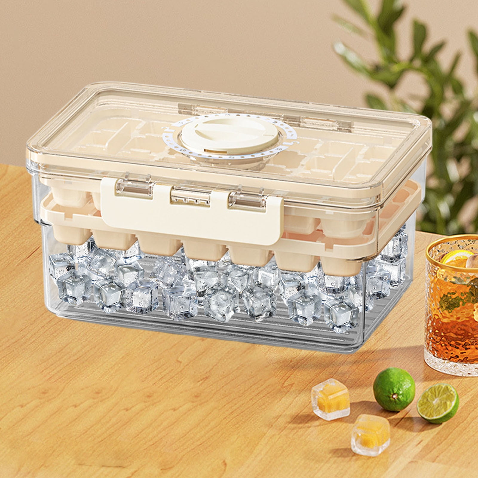 Specollect Clearance 3Pcs Transparent Ice Cube Tray with Lid, Plastic ...