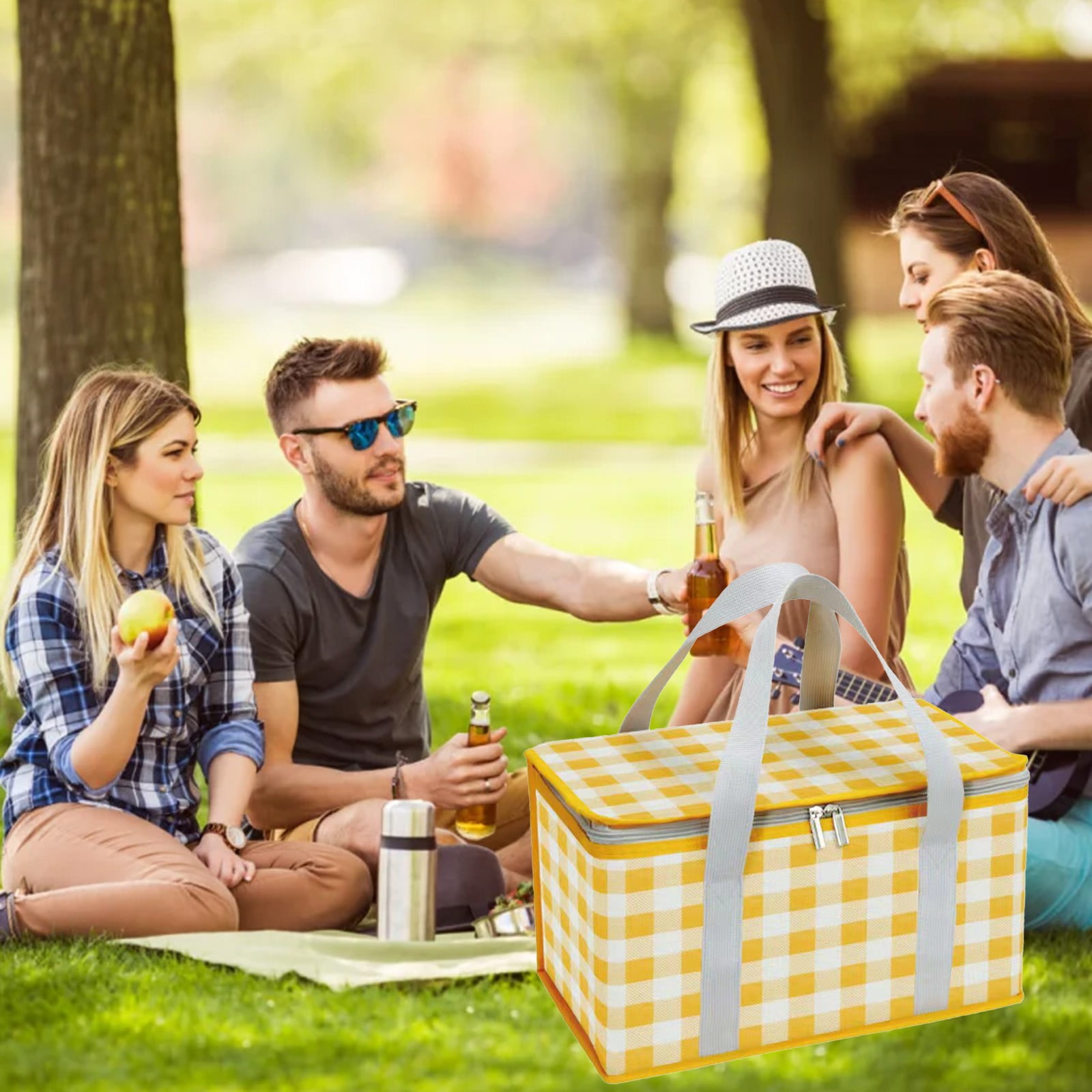 Specollect Clearance 4Pcs Foldable Picnic Basket Leak-Proof and ...