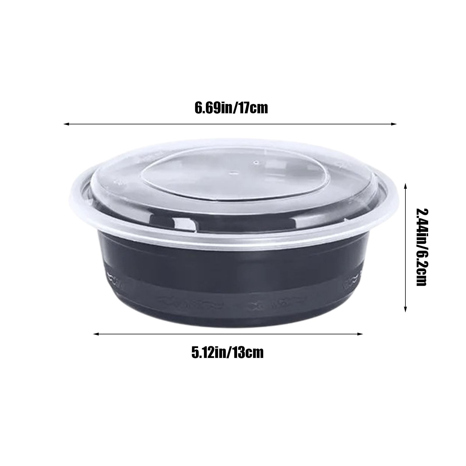 Specollect Clearance 50Pcs Disposable Packaging Box Round Meal Prep ...