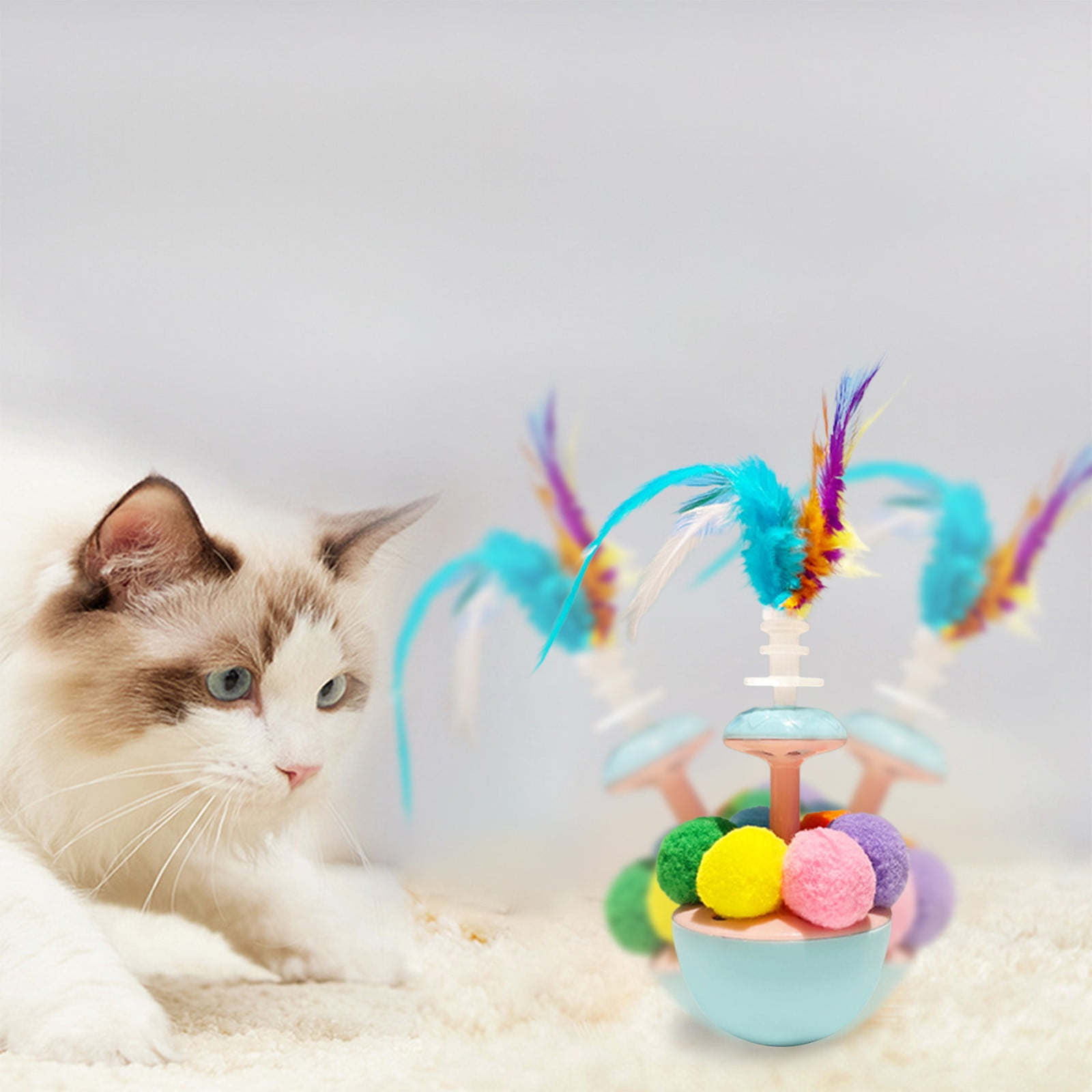 Specollect 5Pcs Interactive Cat Toys for Indoor Cats, Roly Poly Wobble ...