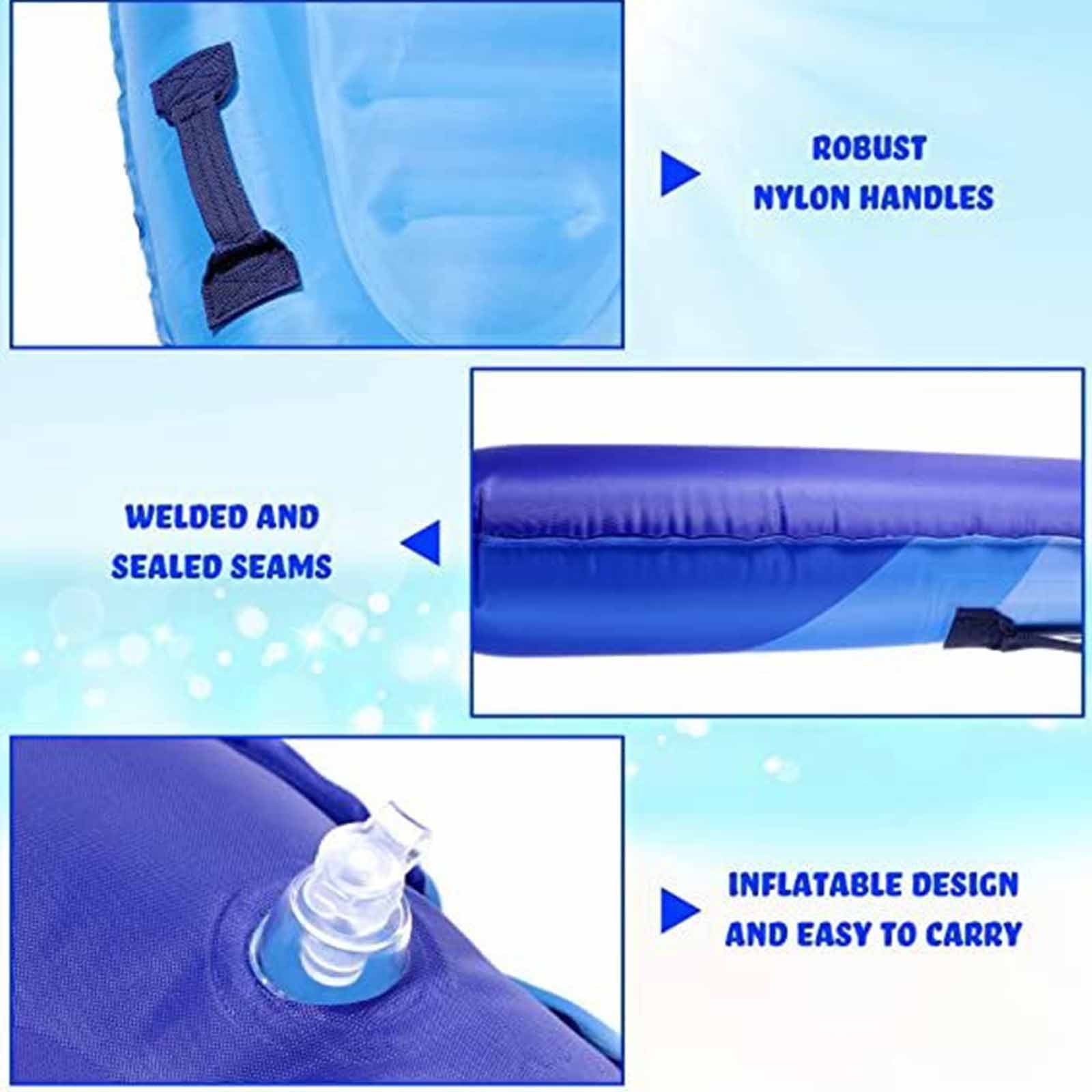 Specollect Inflatable Potable Surf Body Board with Handles, Boogie ...