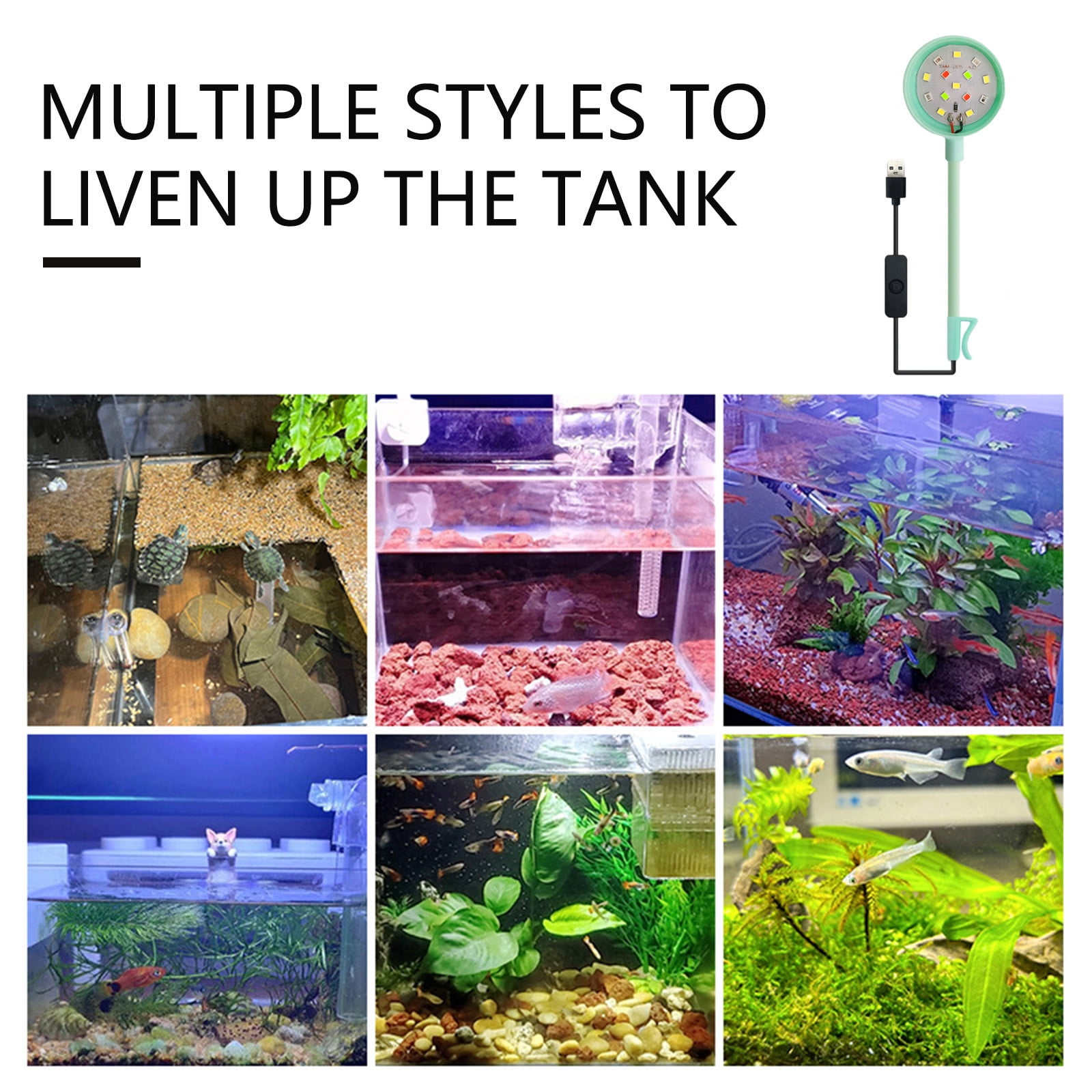 Specollect LED Aquarium Light, Multi-Color Fish Tank Light with Remote ...