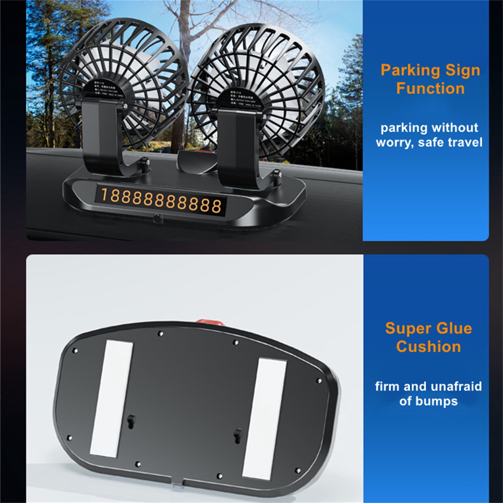 Specollect Portable Car Small Clip on Fan with Remote Control 2 Speeds ...