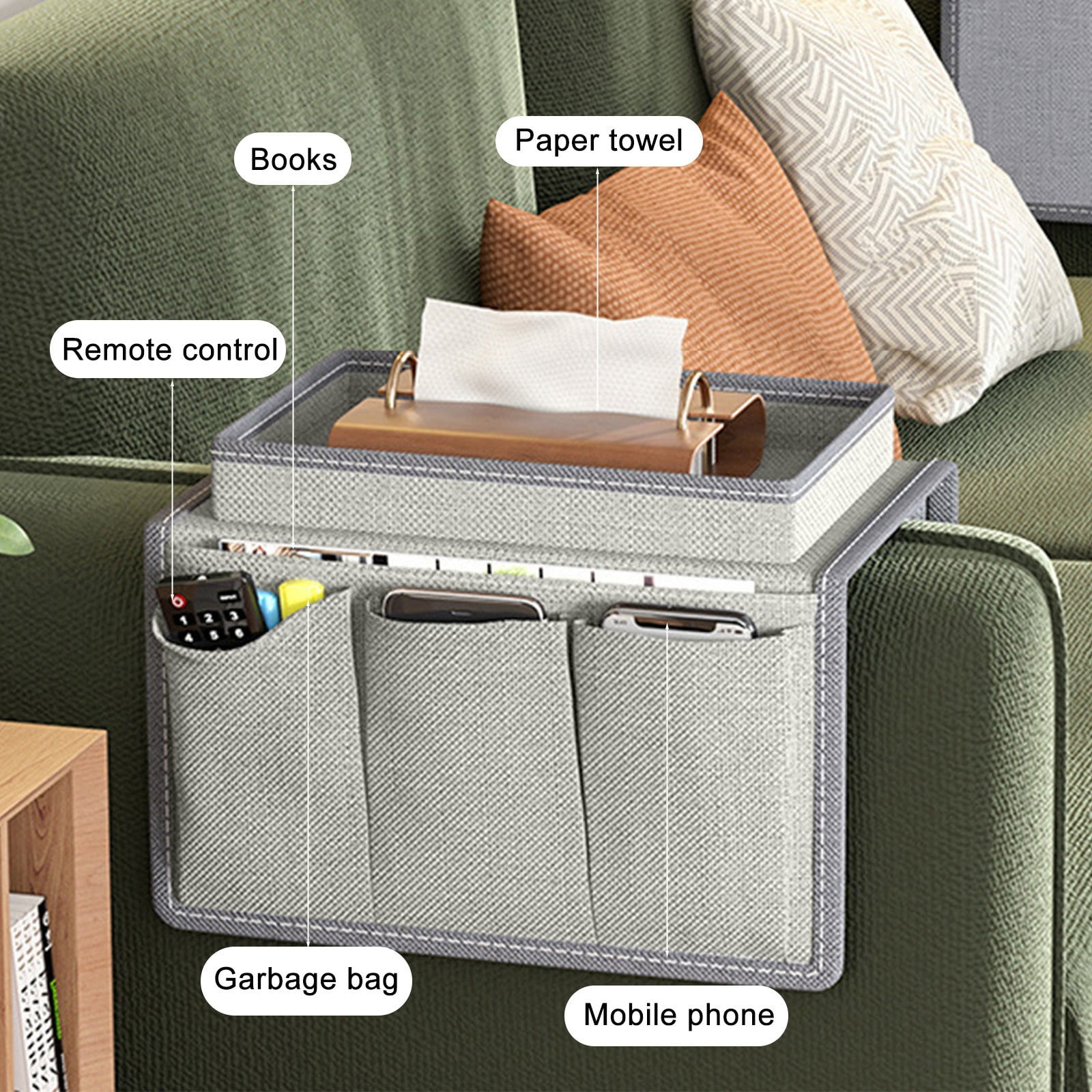 Specollect Sofa Armrest Organizer, Remote Control Holder for Recliner ...