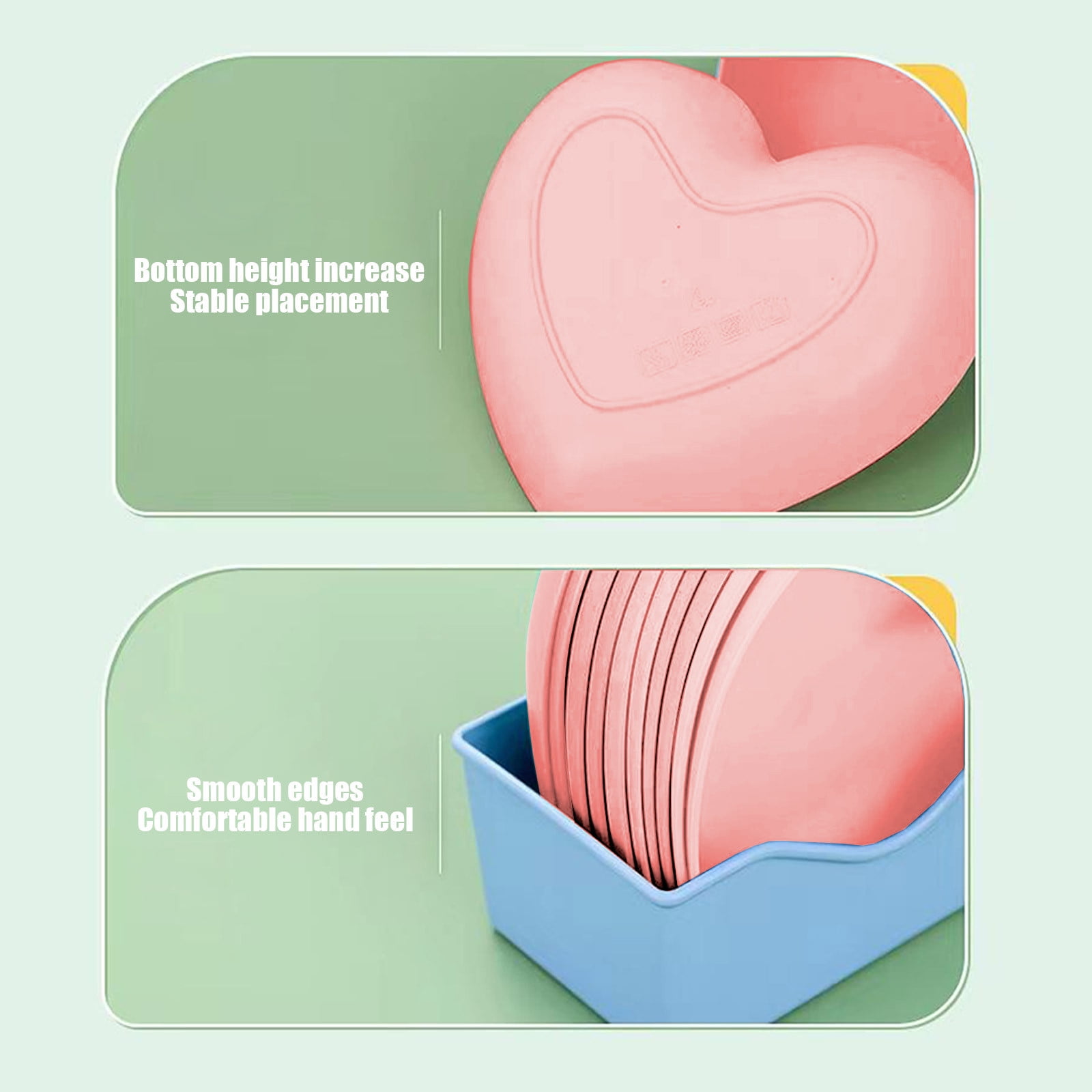 Specollect Unbreakable Dinner Plates, 5.91X5.51Inch Plates, Reusable ...