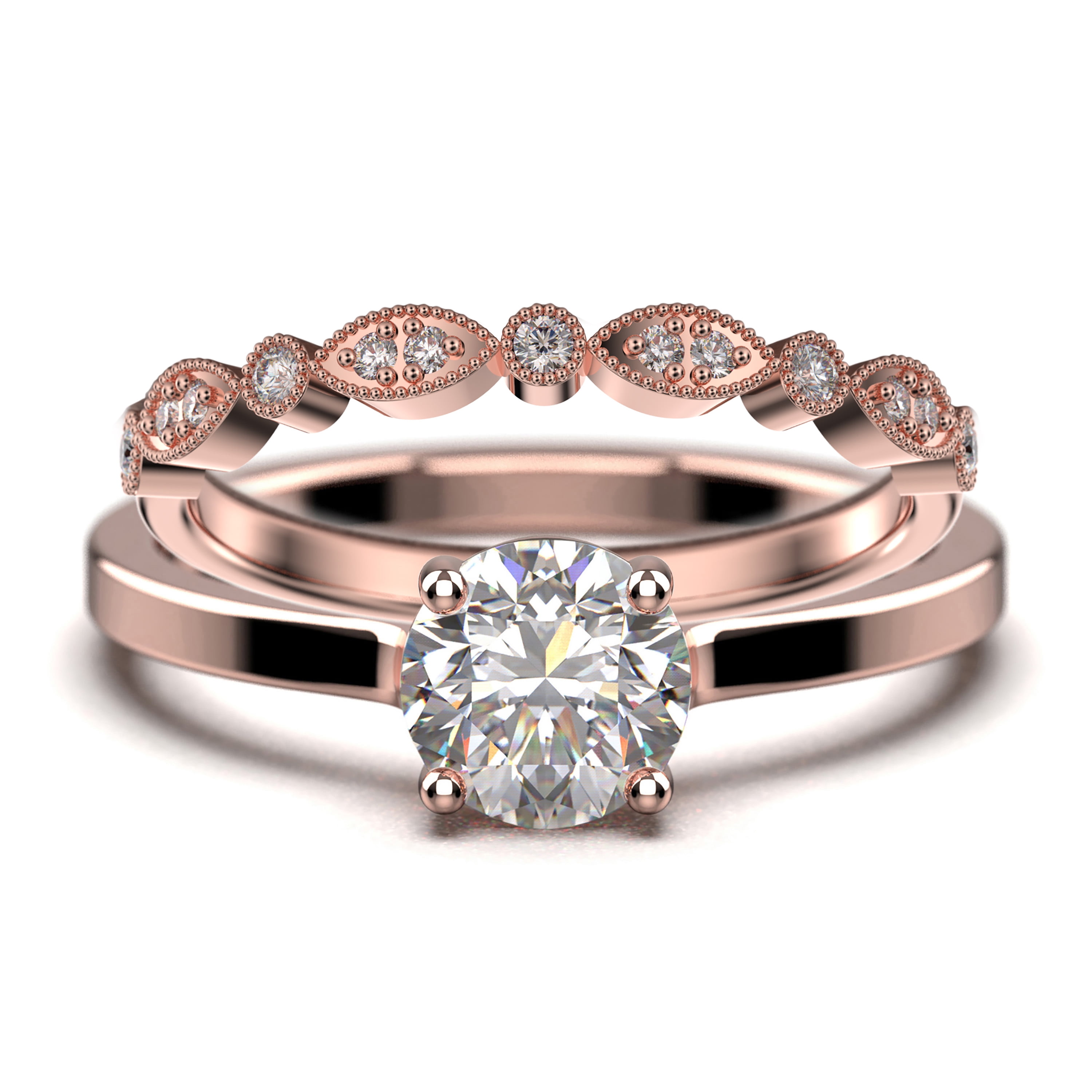 Spectacular And Decorative 1.50 Carat Round Cut Diamond Moissanite ...