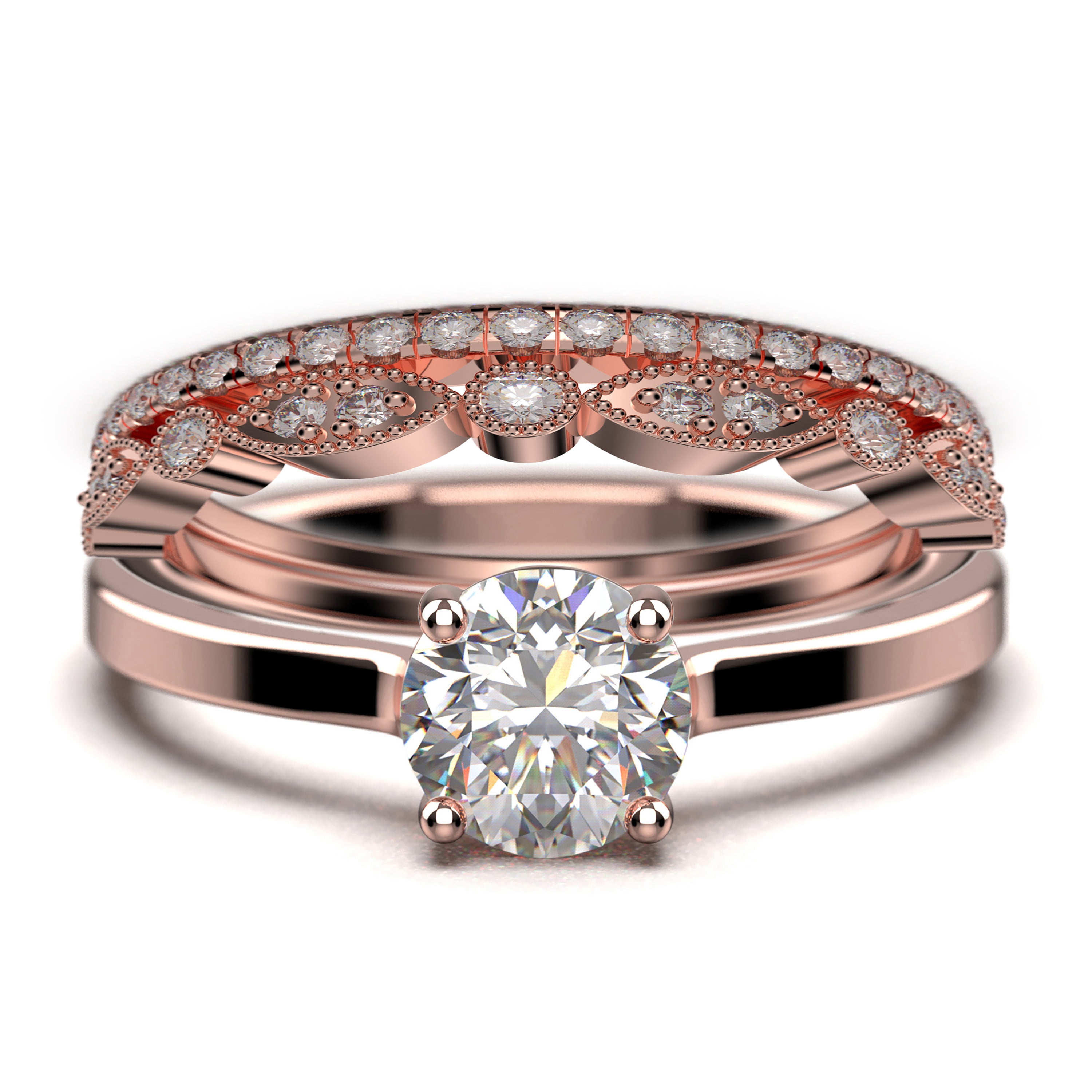 Spectacular And Decorative 2.00 Carat Round Cut Diamond Moissanite ...