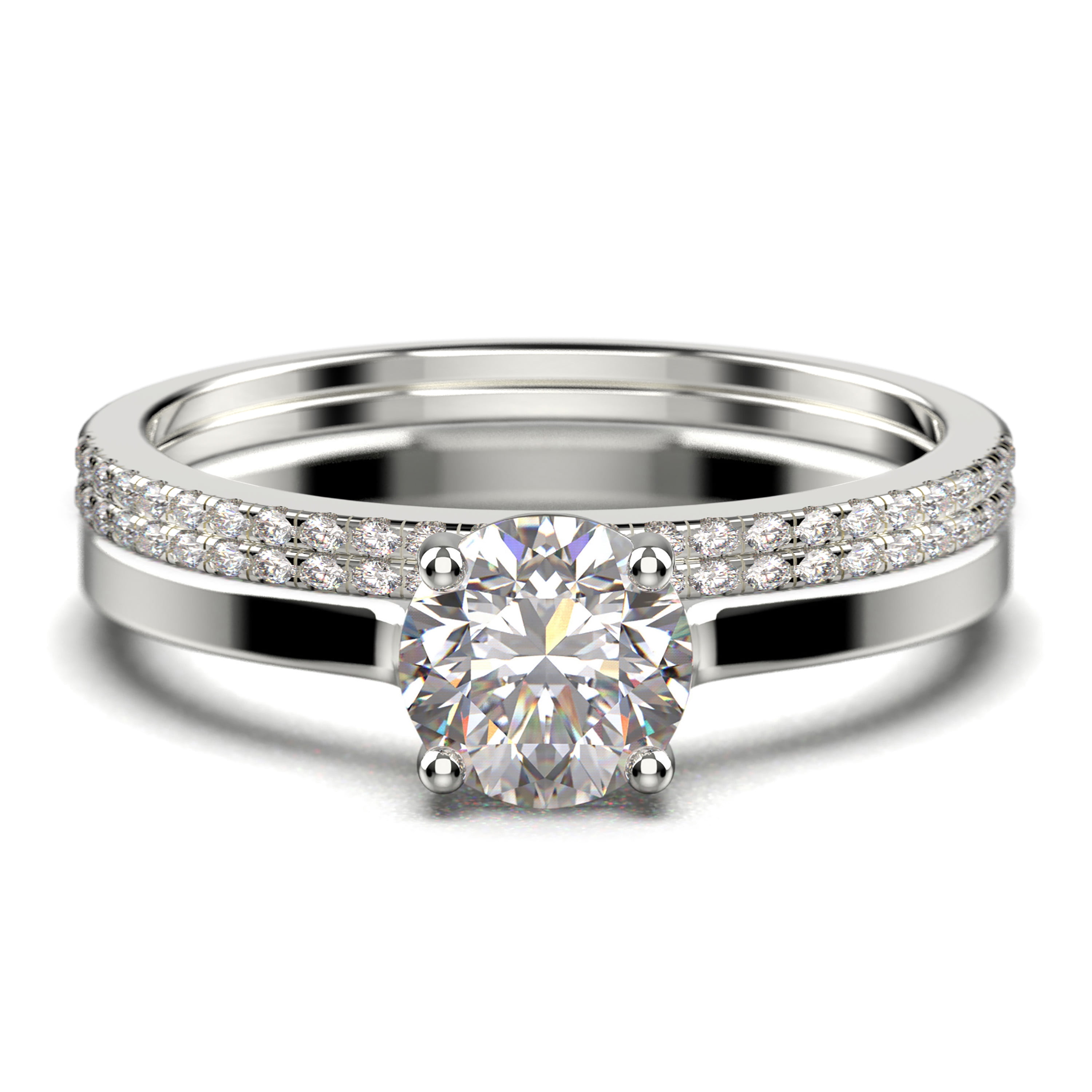 Spectacular And Decorative 2.00 Carat Round Cut Diamond Moissanite ...