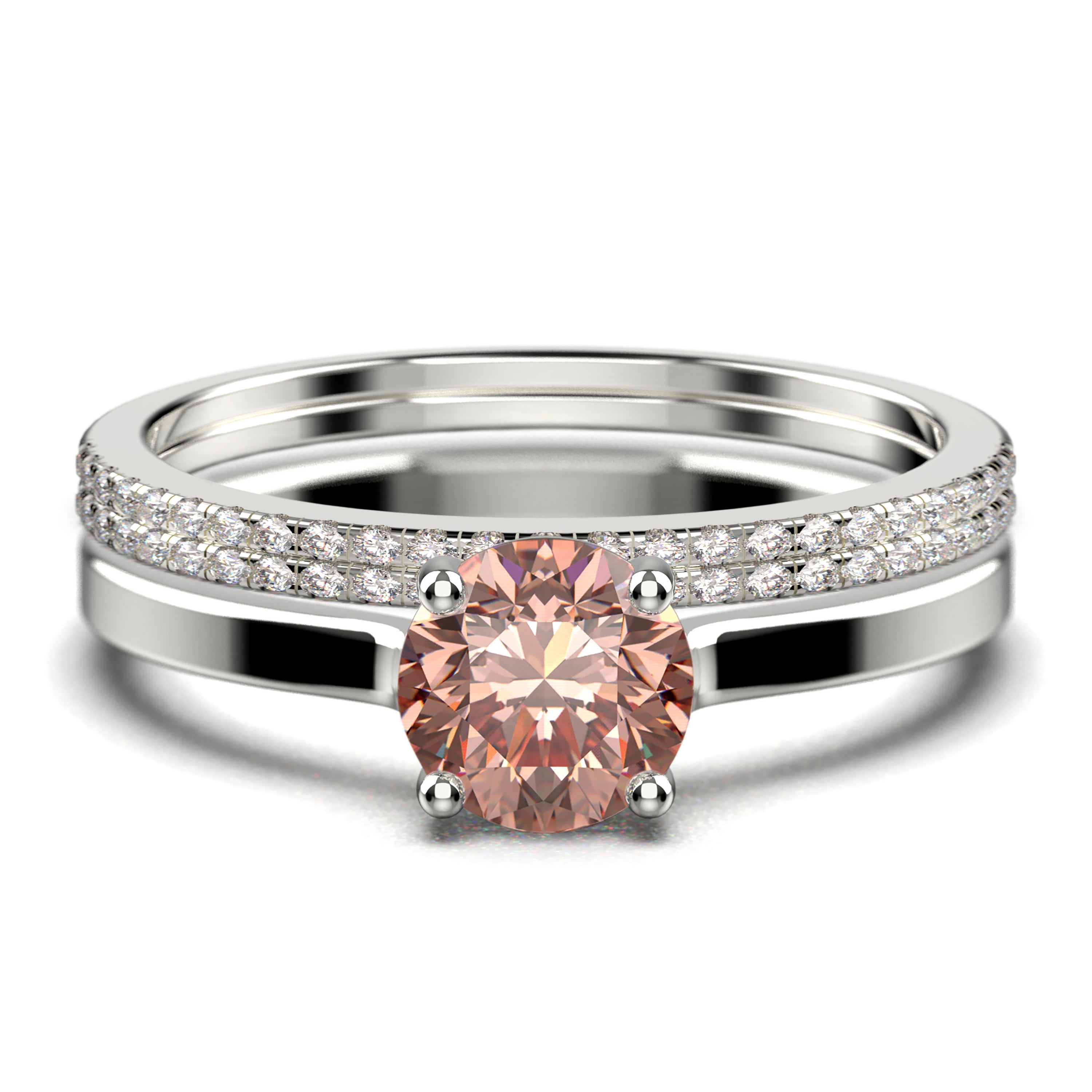 Spectacular And Decorative 2.00 Carat Round Cut Morganite Solitaire ...