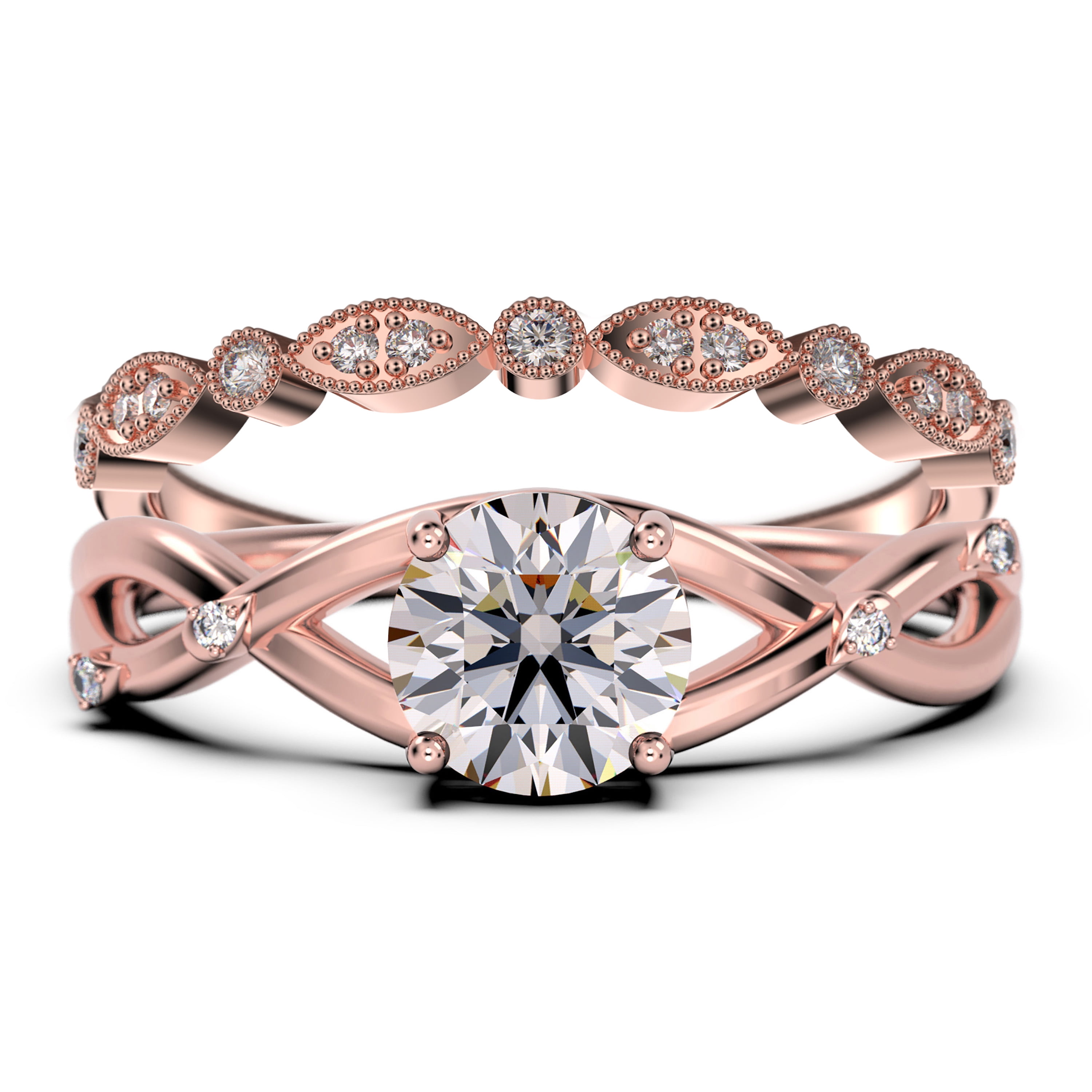 Spectacular And Decorative Rings Boho & hippie 1.60 Carat Round Cut ...