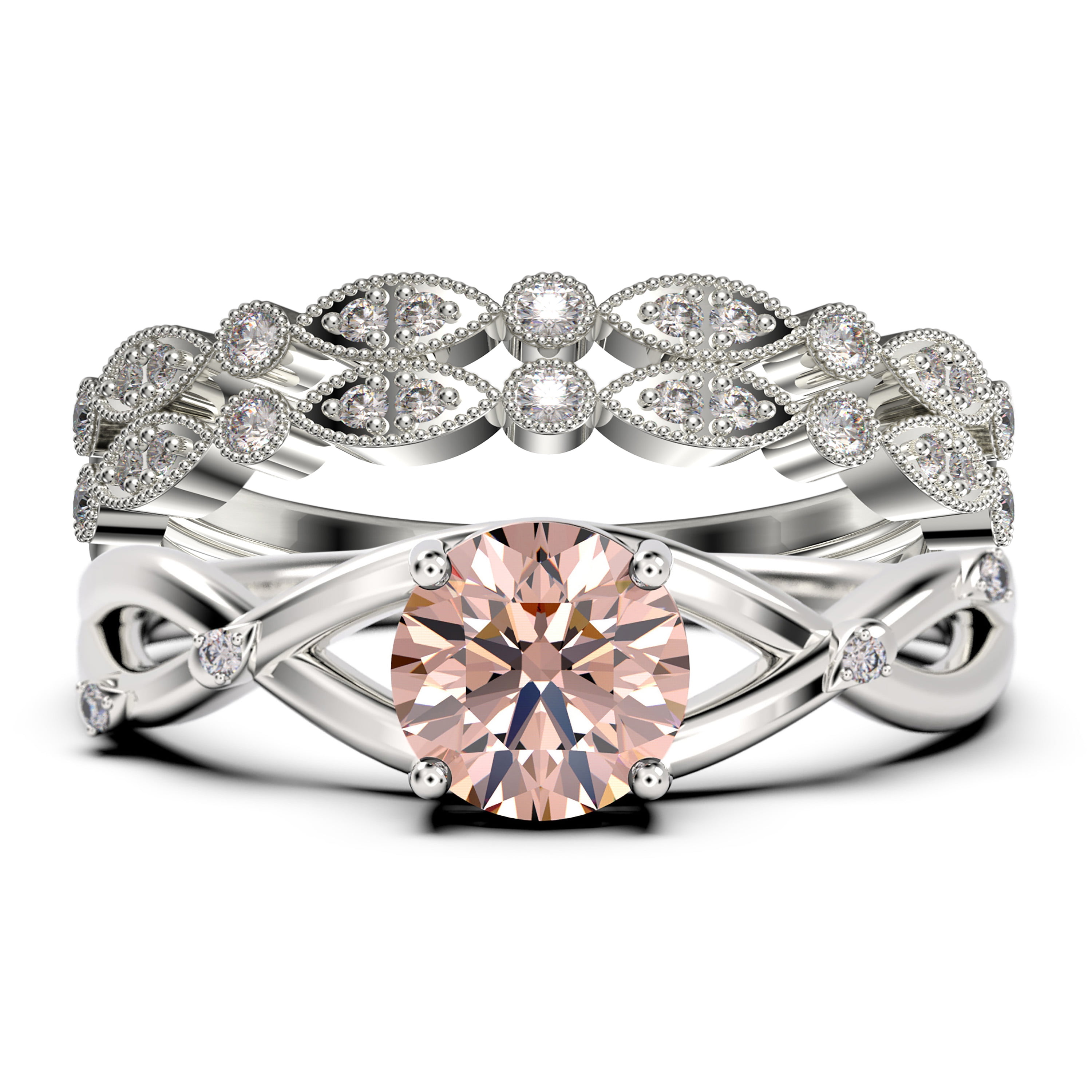 Spectacular And Decorative Rings Boho & hippie 2.10 Carat Round Cut ...