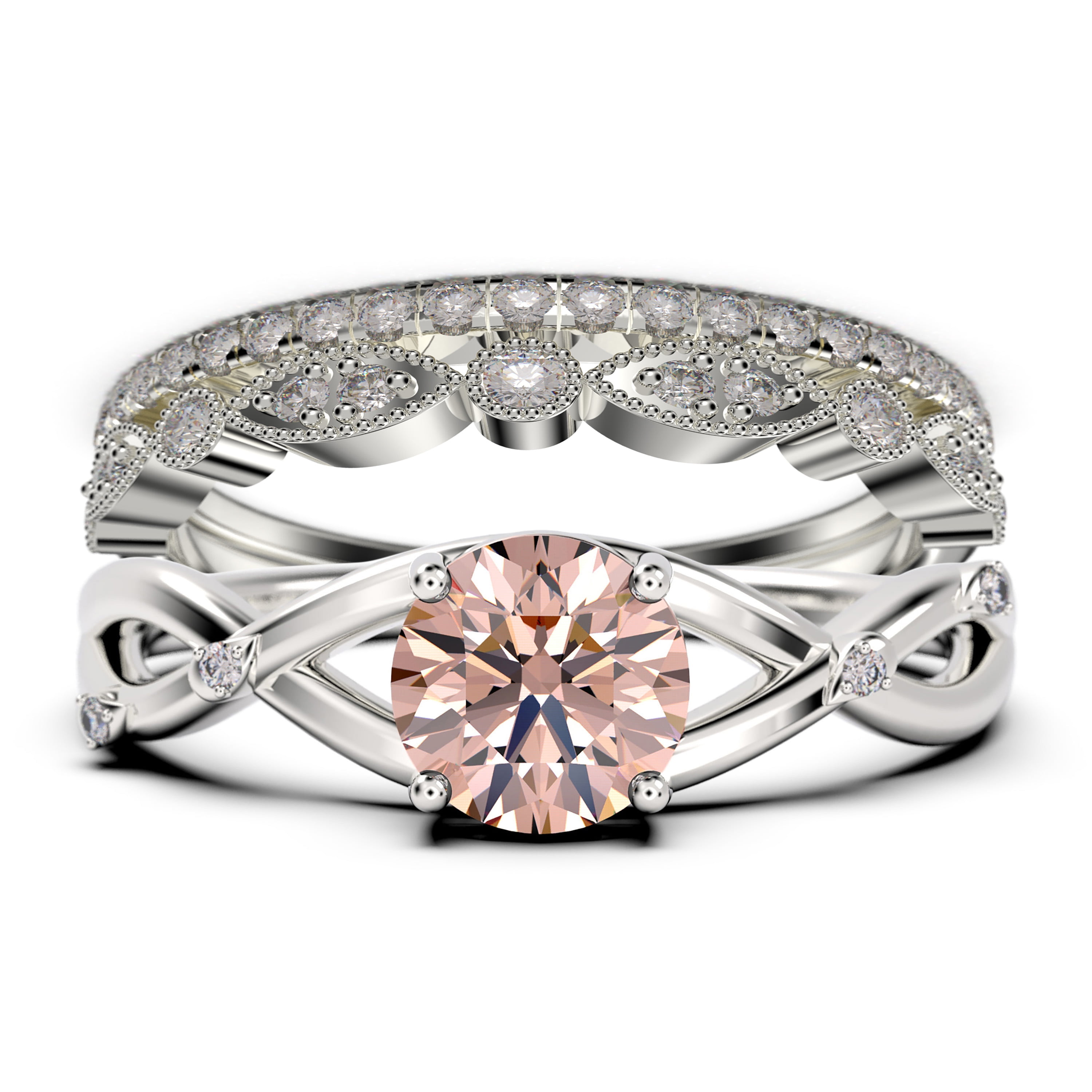 Spectacular And Decorative Rings Boho & hippie 2.10 Carat Round Cut ...