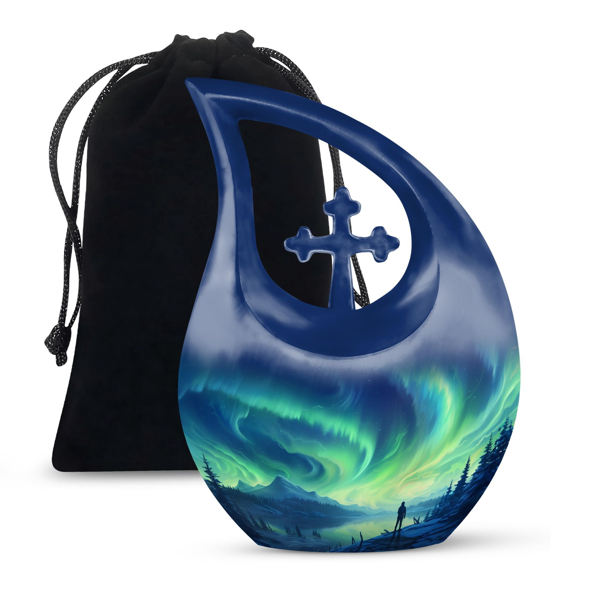 Spectacular Aurora Winter Wilderness Urn - Unique Urns For Human Ashes ...