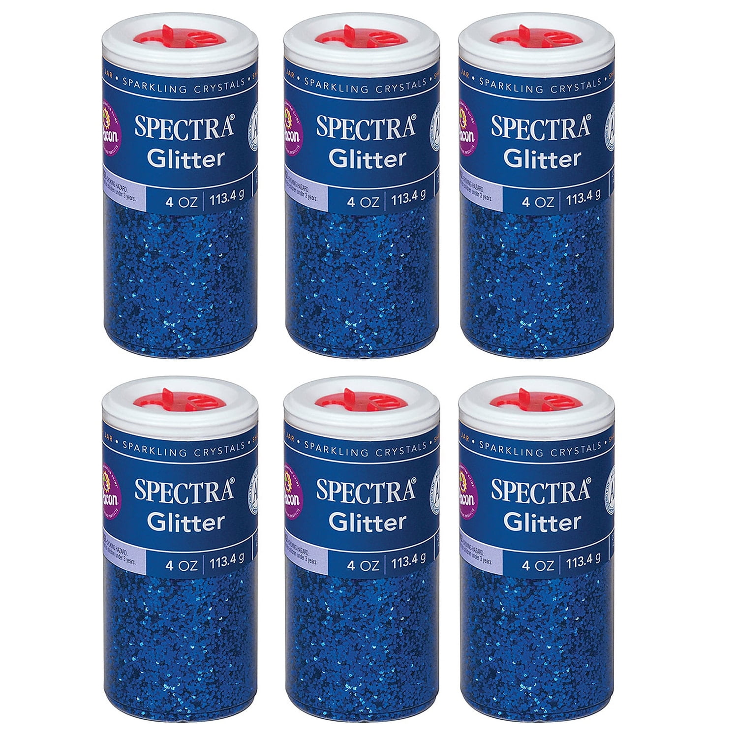 Spectra Glitter Blue 4 oz./Jar 6 Jars (PAC91650-6) - Walmart.com