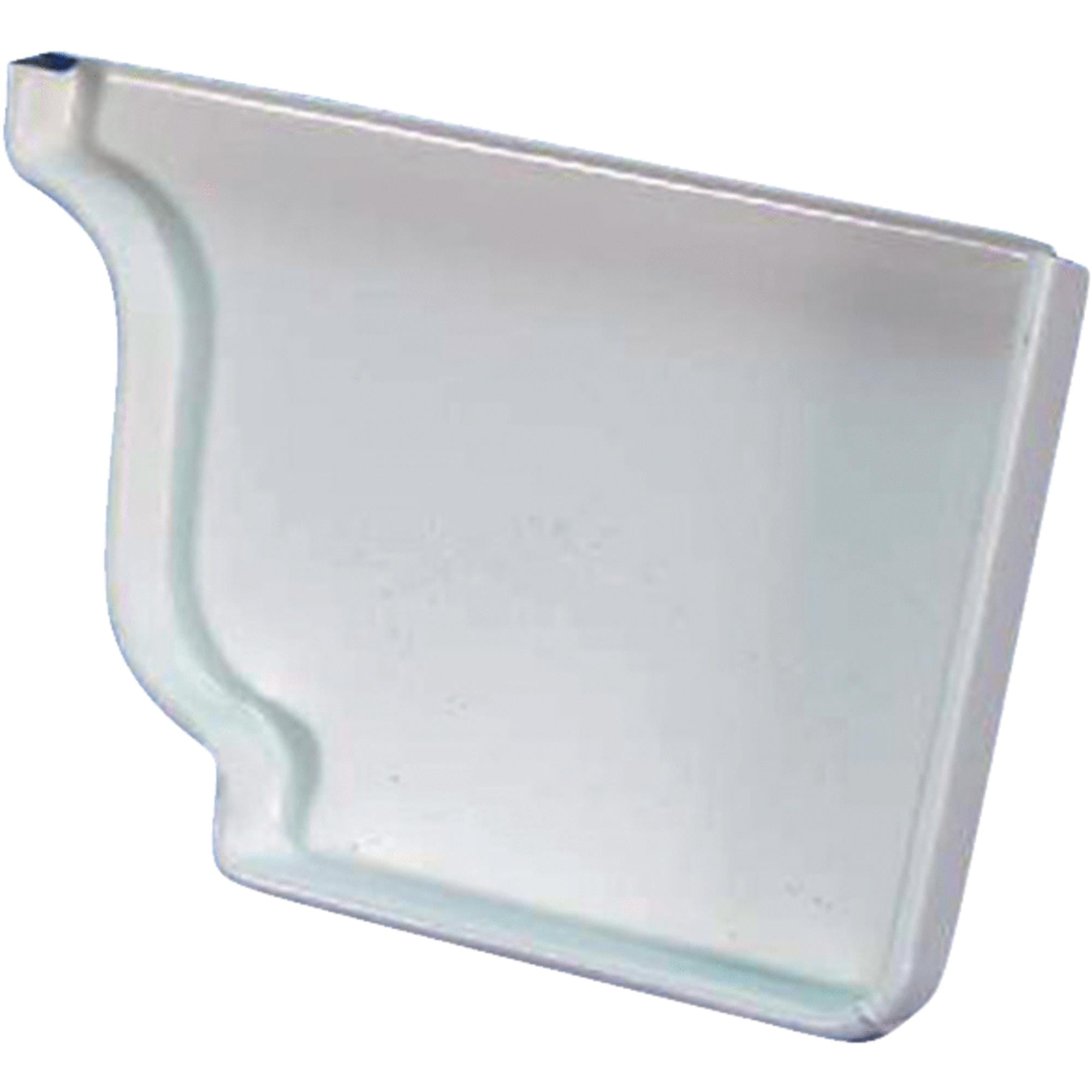 Spectra Metals Aluminum Right Gutter End Cap - Durable - 5 In, White ...
