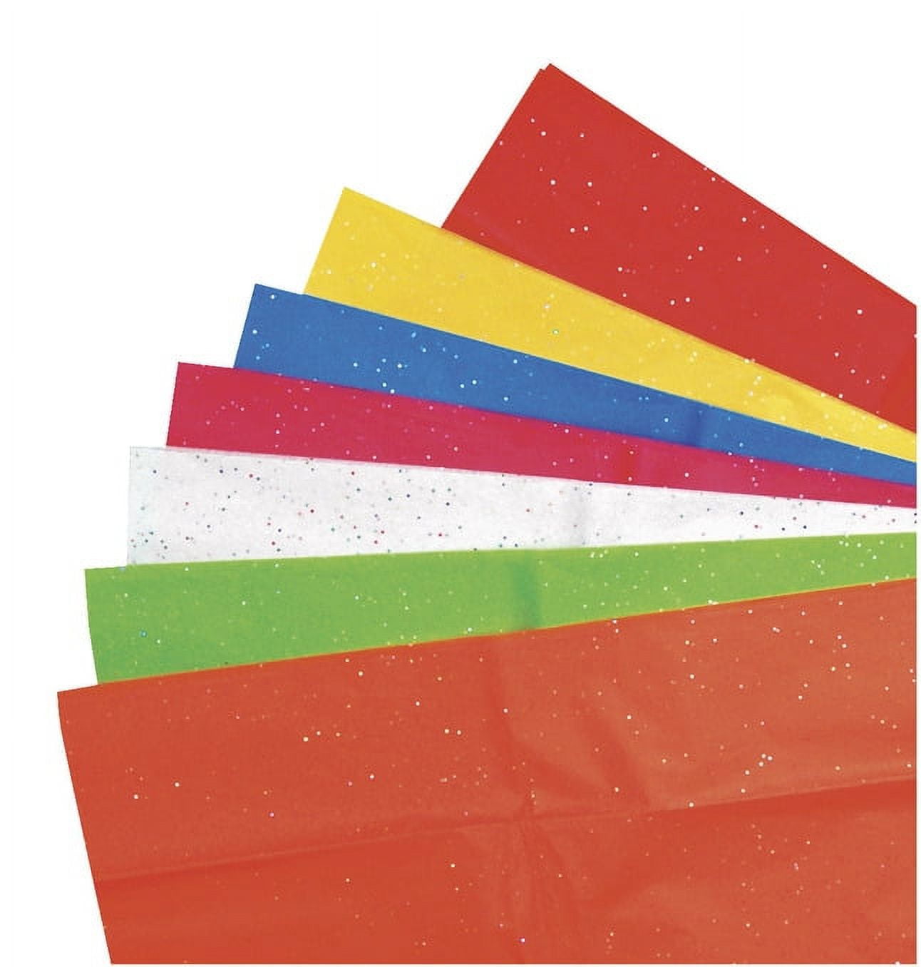 Spectra Kolorfast Glitter Tissue - 20" x 24", Colorful Sheets, 14 Pack ...