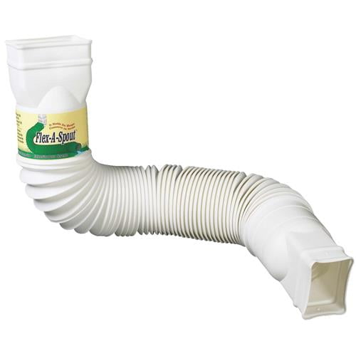 Spectra Metals Ground Spout Square End Downspout Extension WHITE EXT ...