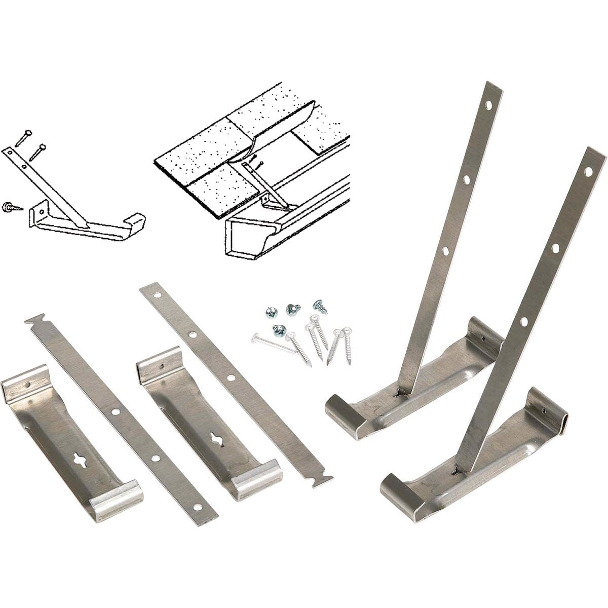 Spectra Metals K Style Aluminum Hidden Gutter Hanger Bracket with Roof ...