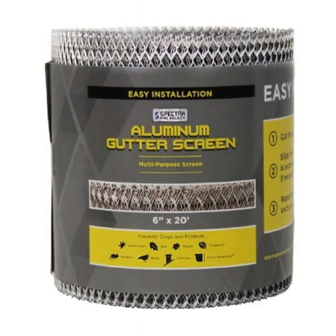 Spectra Pro Select 6 In. x 20 Ft. Universal Aluminum Gutter Screen ...