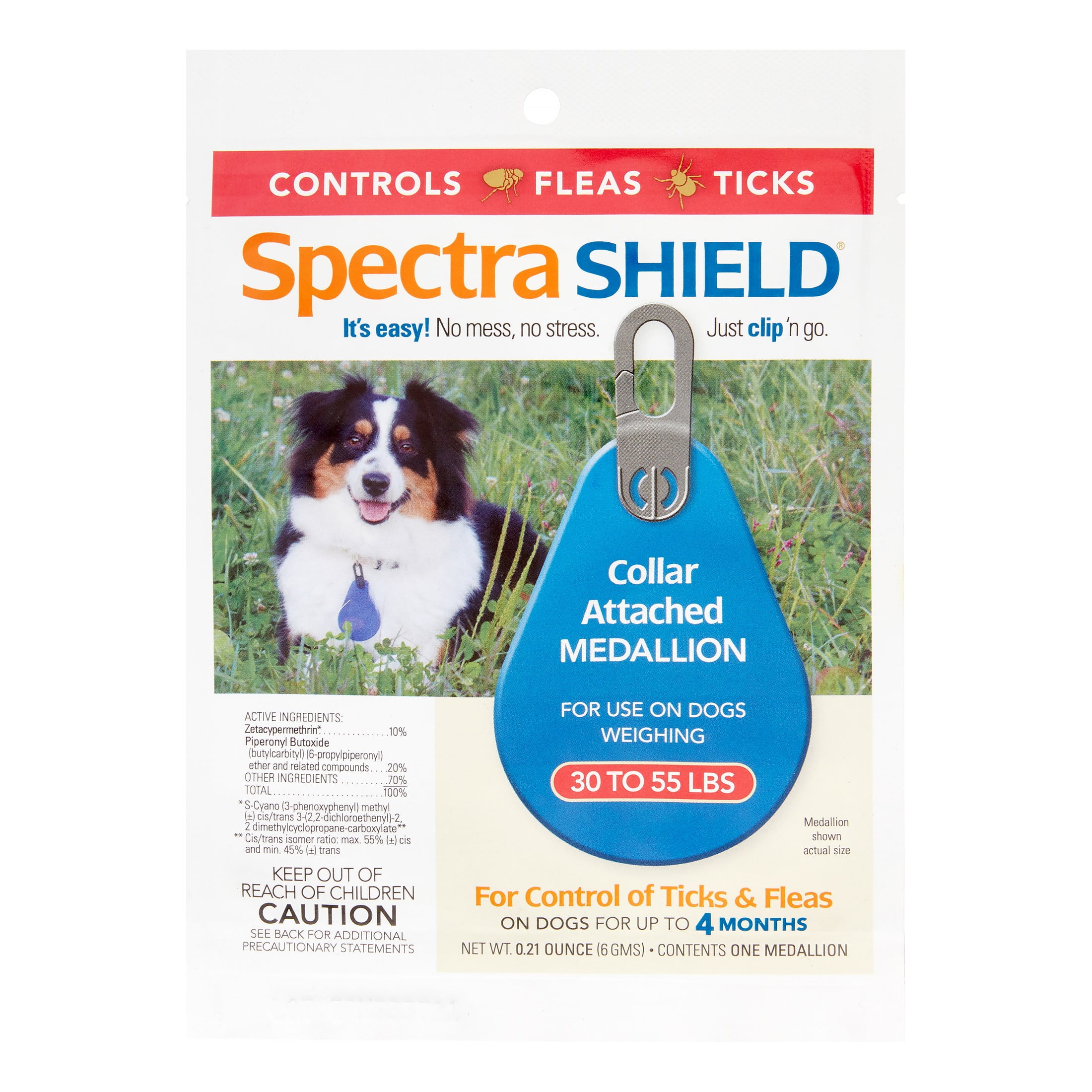 SpectraKill Spectra Shield Collar Attached Medallion, Flea & Tick ...