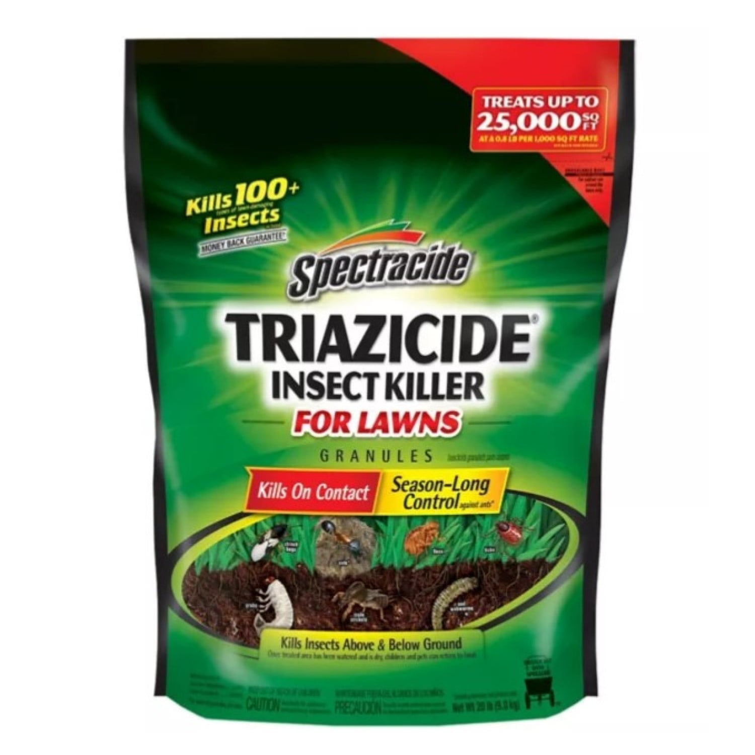 Spectracide 53960 Triazicide Insect Killer for Lawns, Granules Kill ...