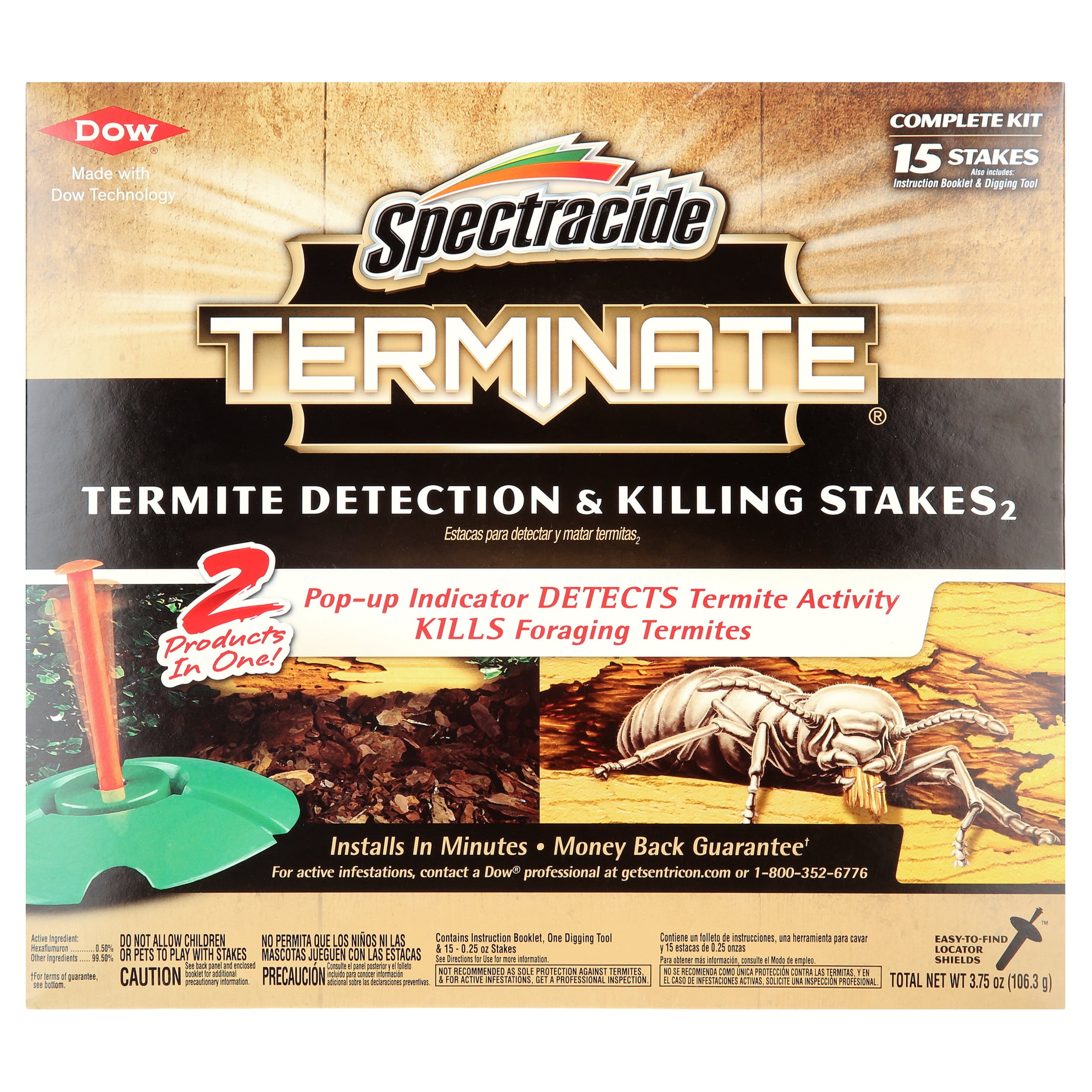 Spectracide Terminate Termite Detection & Stakes, 15 Count Killer with ...
