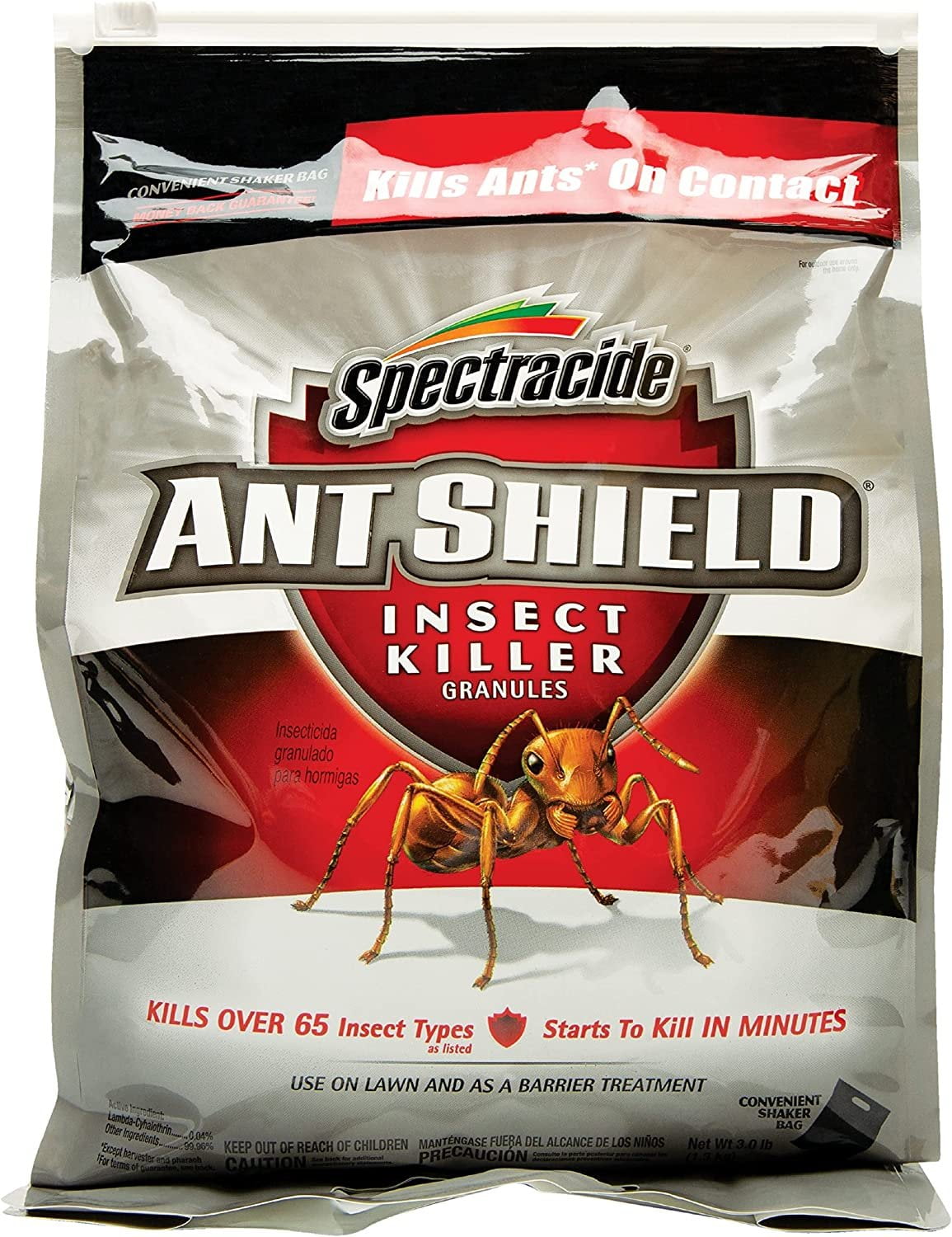 Spectracide Ant Shield Insect Killer Granules, 3 lb Shaker Bag, Kills ...