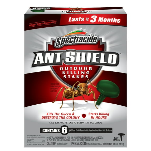 Spectracide Ant Shield Outdoor Killing Stakes, 6 Count, kills queen and ...