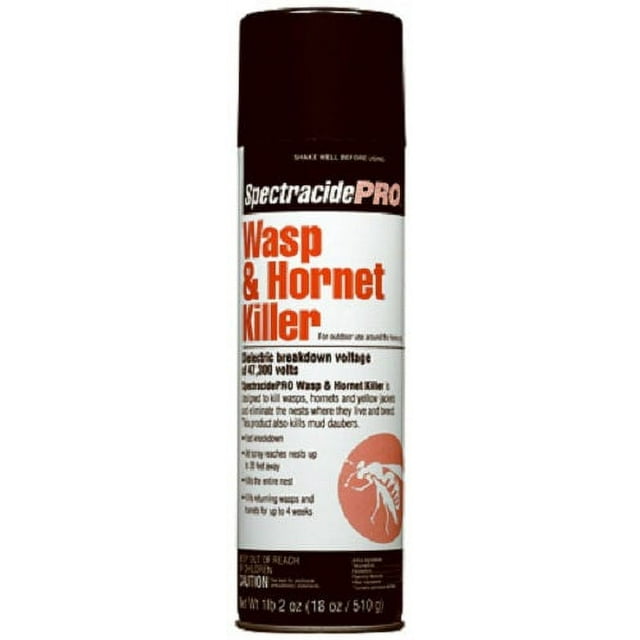 Spectracide Pro 18oz Wasp and Hornet Killer Aerosol Spray, Outdoor Yard ...