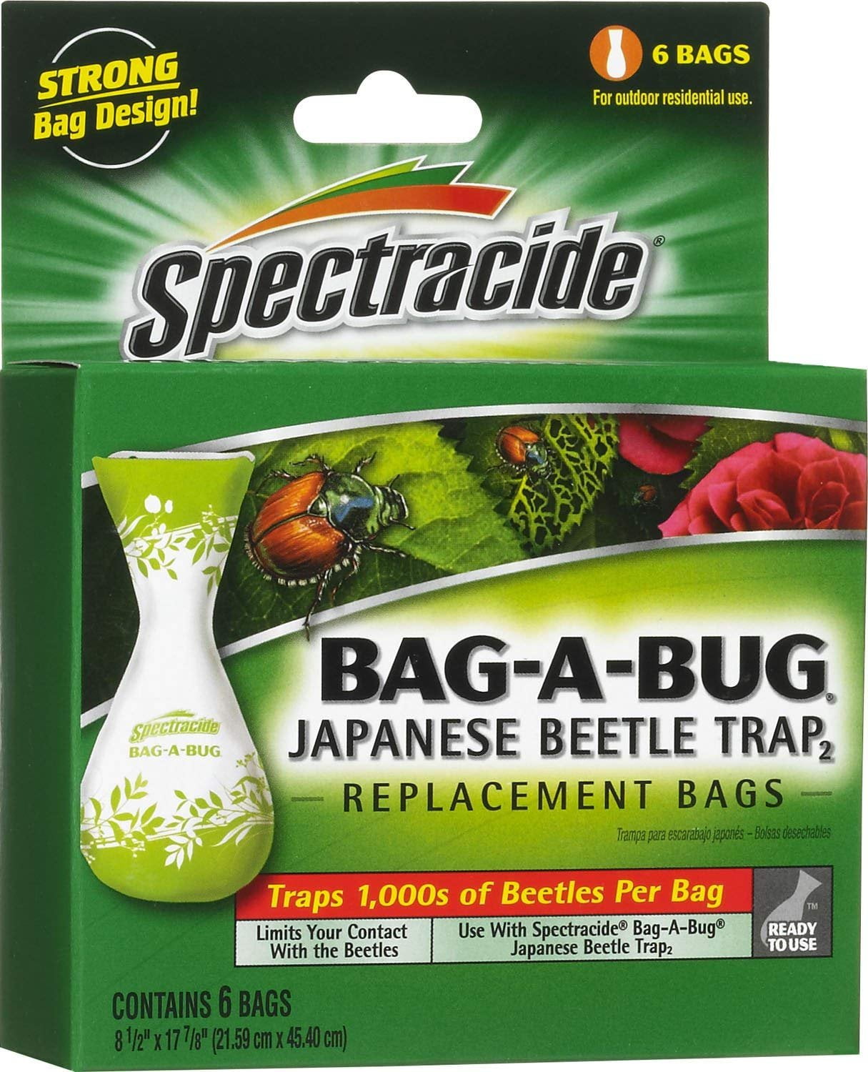 Spectracide HG-56903 Bug Japanese Beetle Trap Disposable Bags, 6-Count ...
