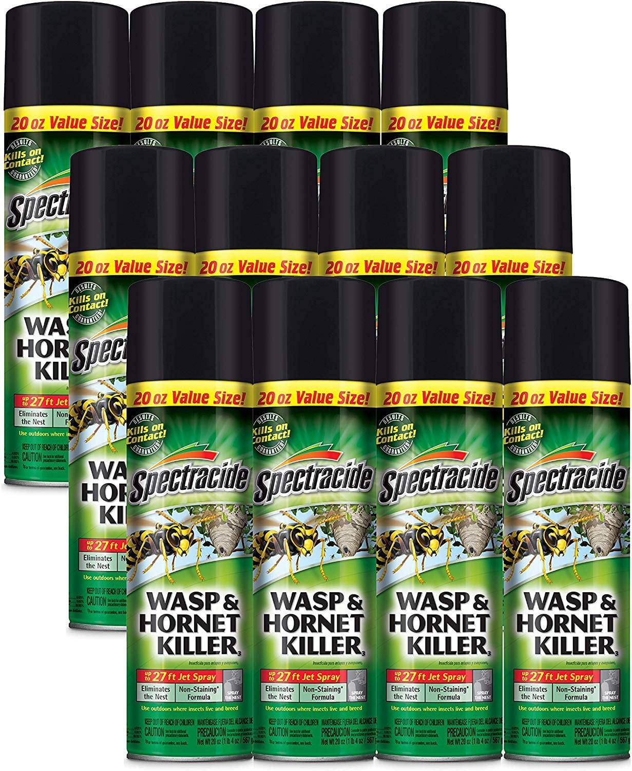 Spectracide Wasp and Hornet Killer Spray, 20 Ounce, 12 Pack, Ant ...
