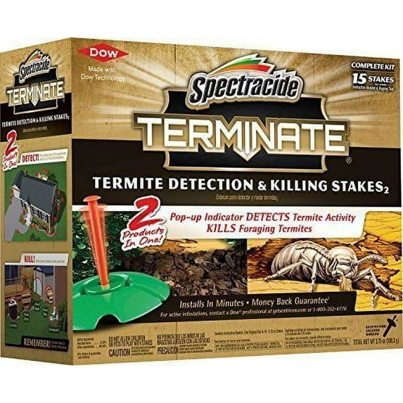 Spectracide Terminate Termite Detection and Killing Stakes 15 Count ...