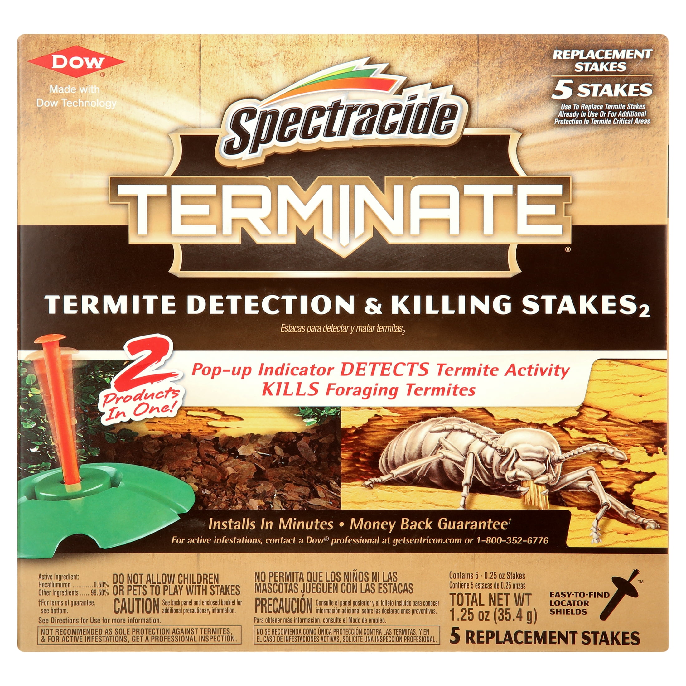 Spectracide Terminate Termite Detection and Killing Stakes, 5 Count ...