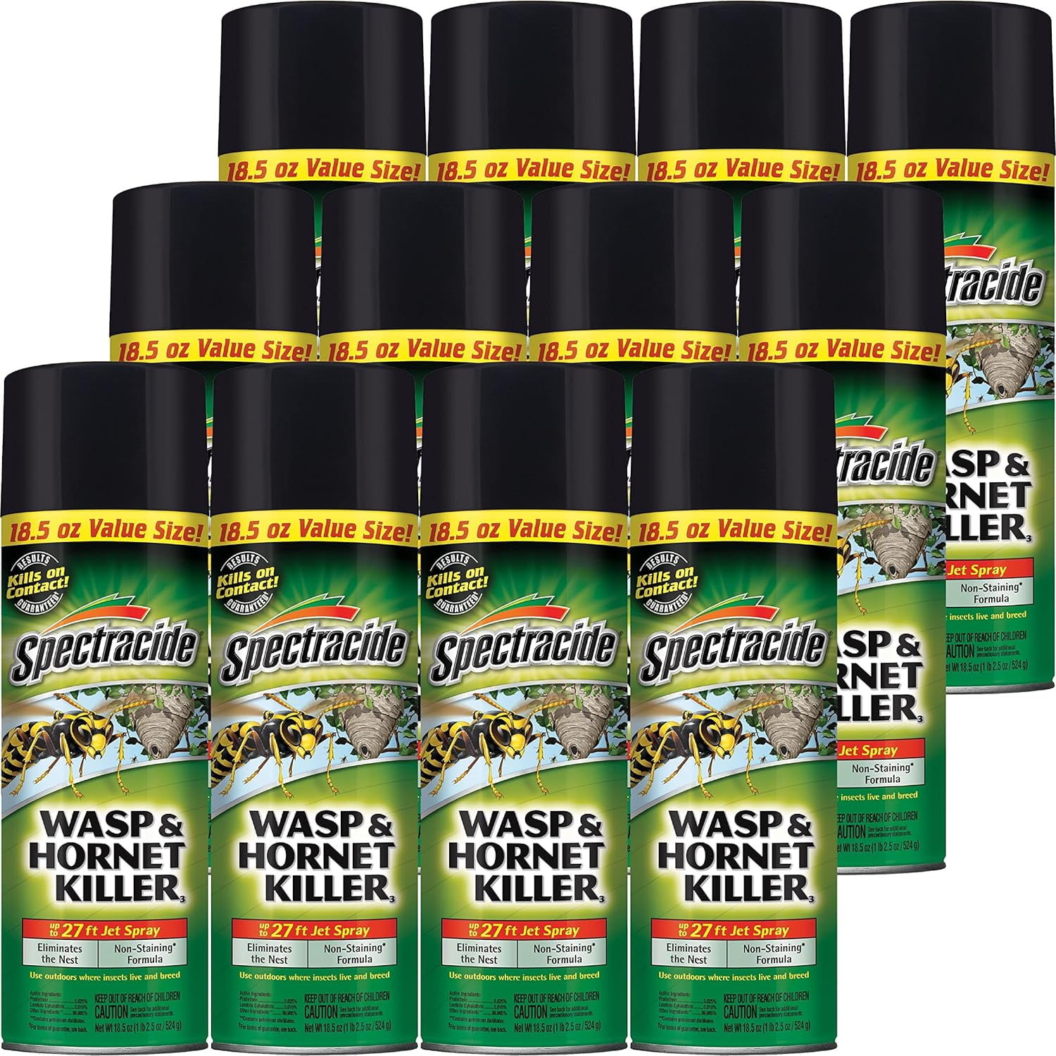 Spectracide Wasp & Hornet 3, 12 Pack, 18.5 Oz Insect Killer - Walmart.com