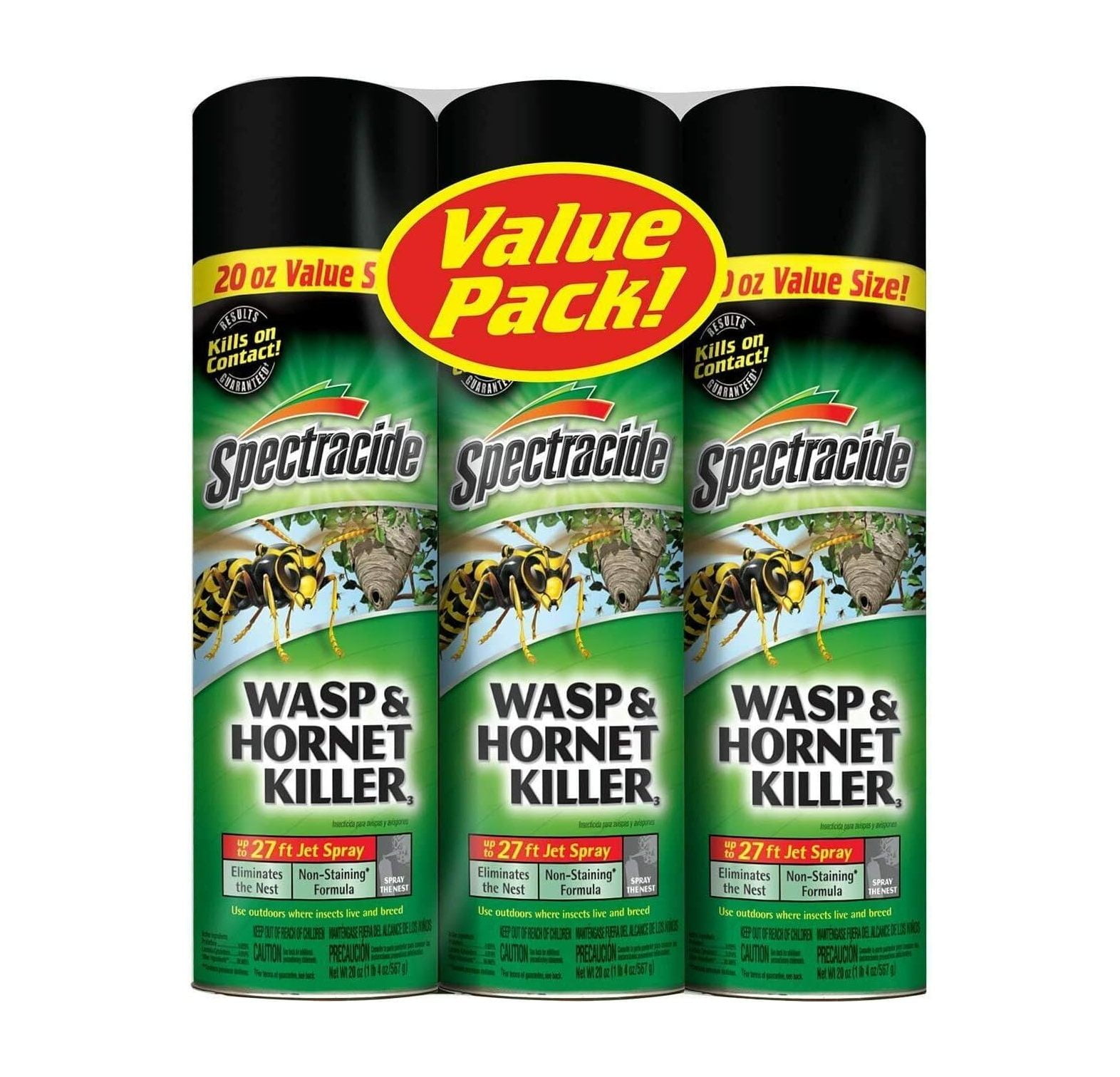 KYTVOLON Spectracide Wasp and Hornet Killer, Outdoor Pest Control, 20 ...