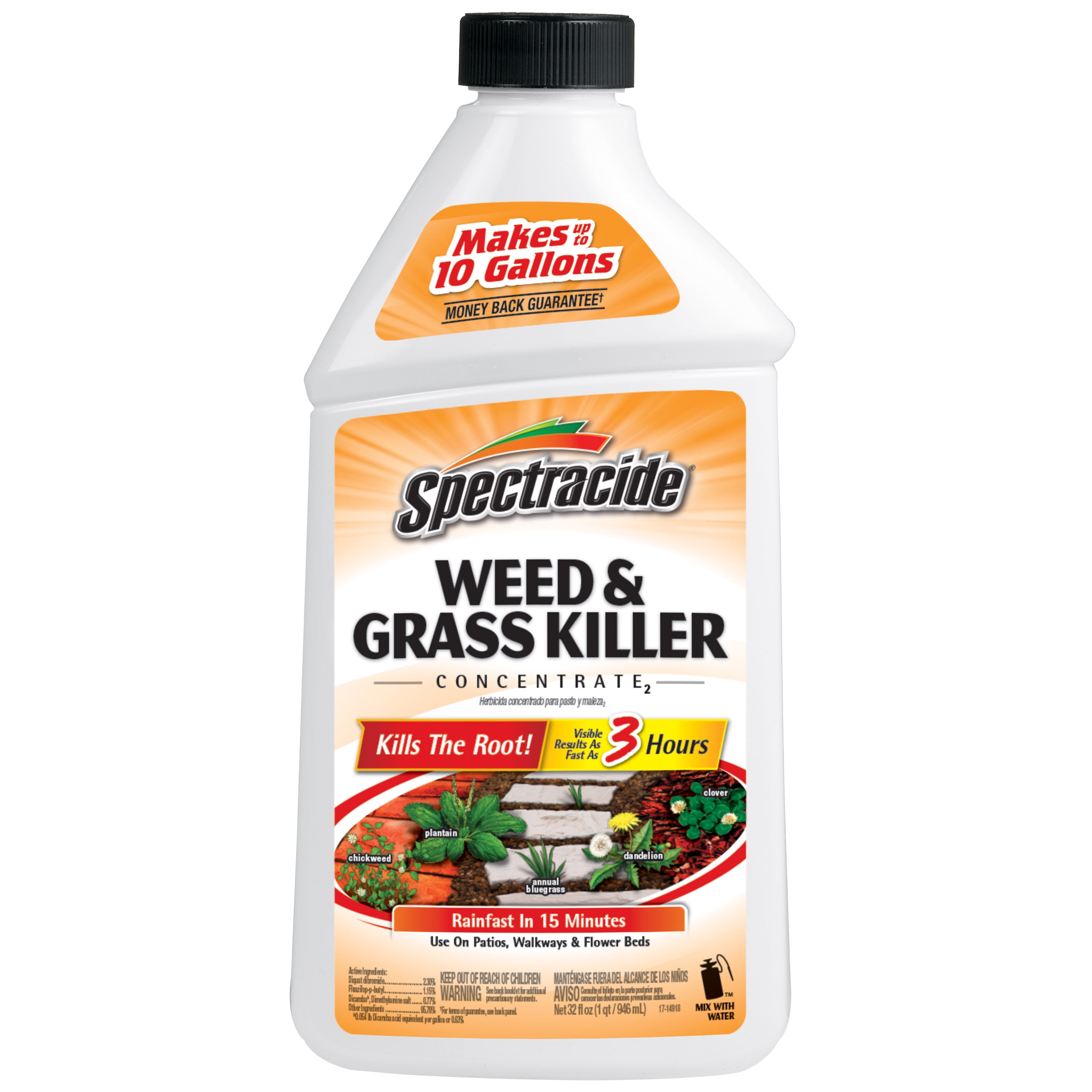 Spectracide Weed & Grass Killer Concentrate Herbicide, 32 fl oz ...